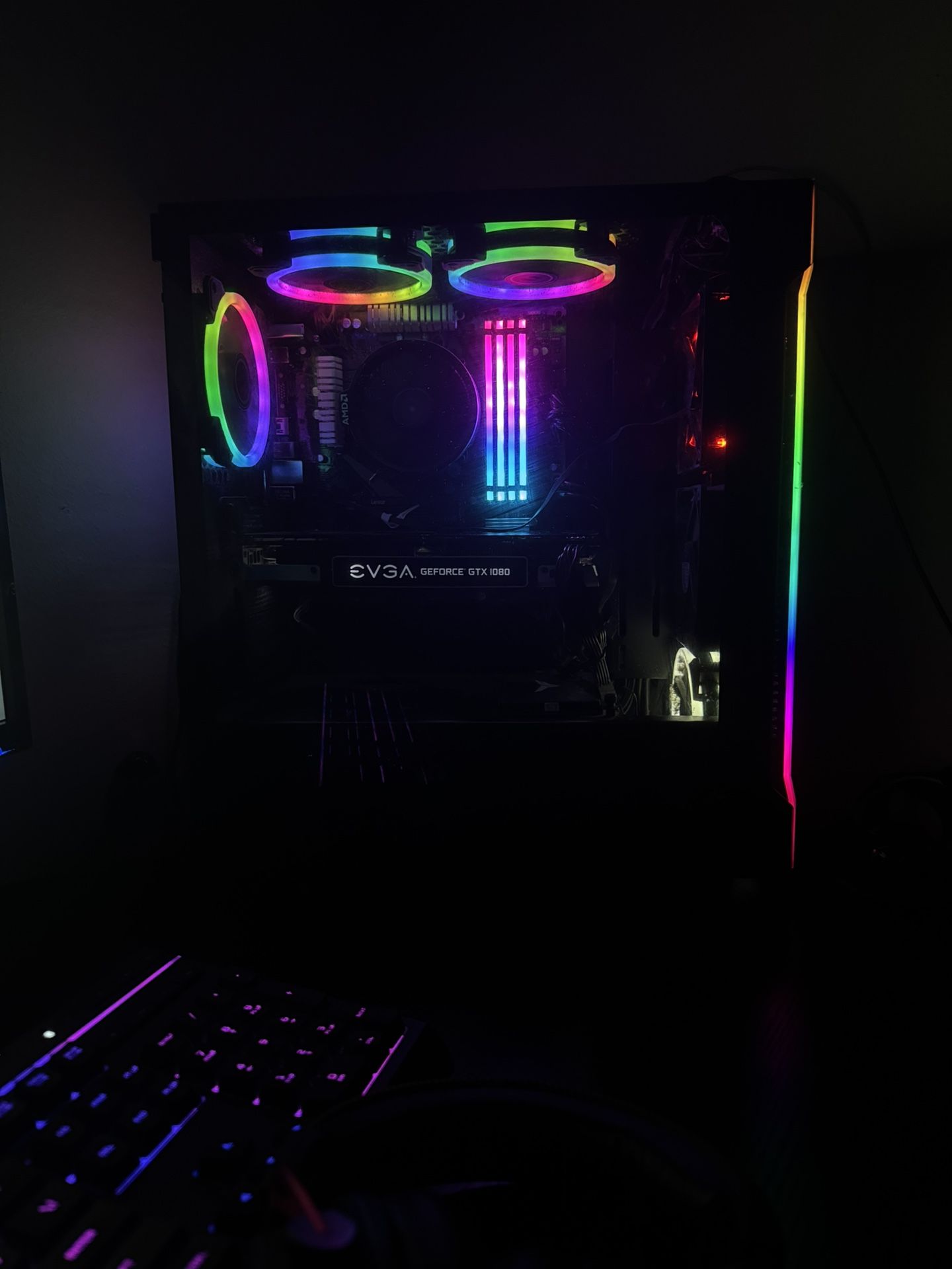 Gaming PC for Sale — GTX 1080 / Ryzen 5 / 32GB RGB RAM / 9 Fans / RGB ...