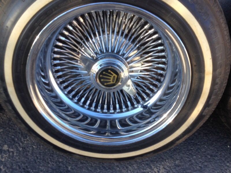 Classic low rider wheels and tires set for sale good condition ask $400 ...