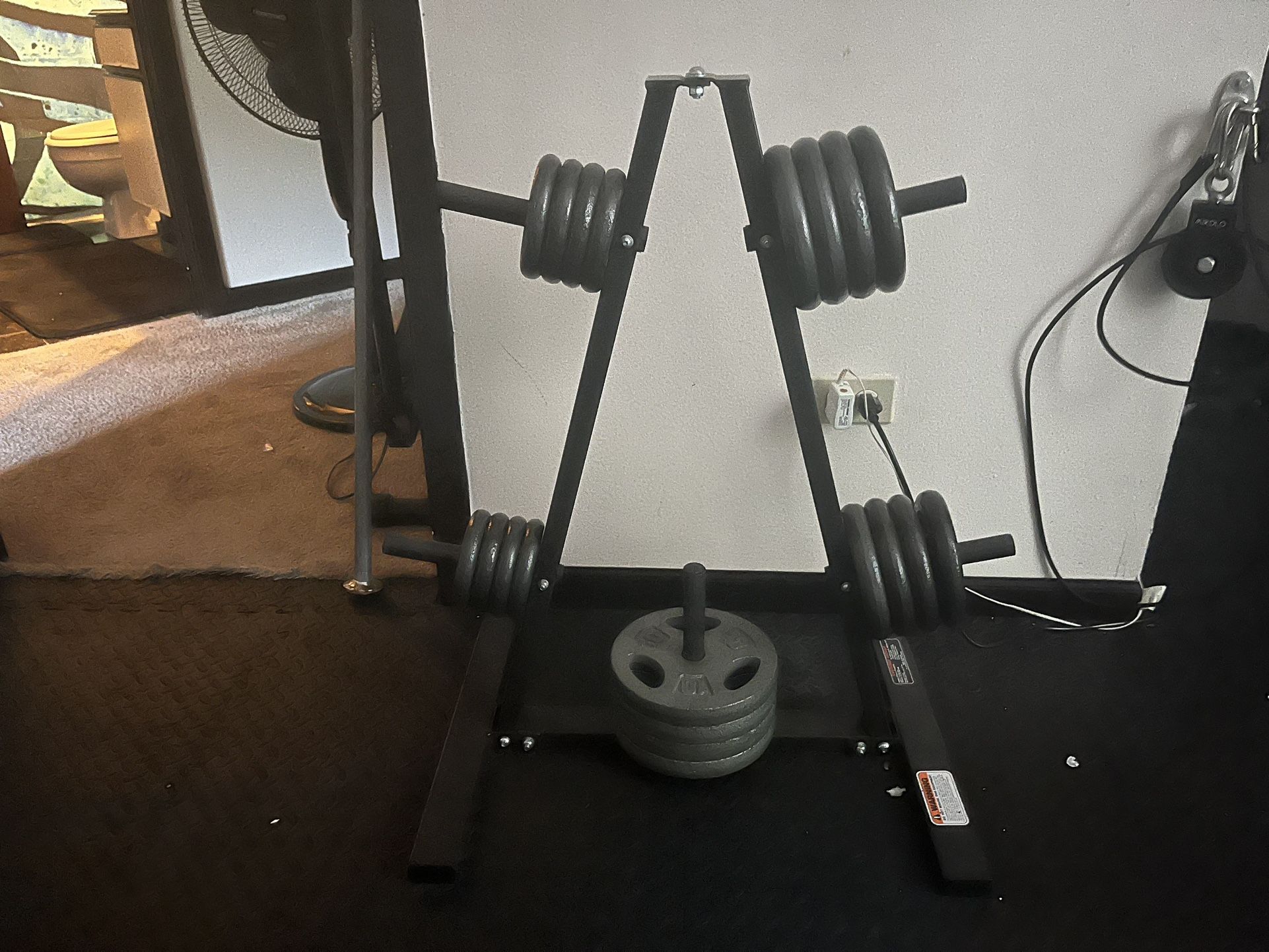 1 Inch CAP Weight Plate Rack W/ Weights for Sale in Hoffman Estates, IL ...