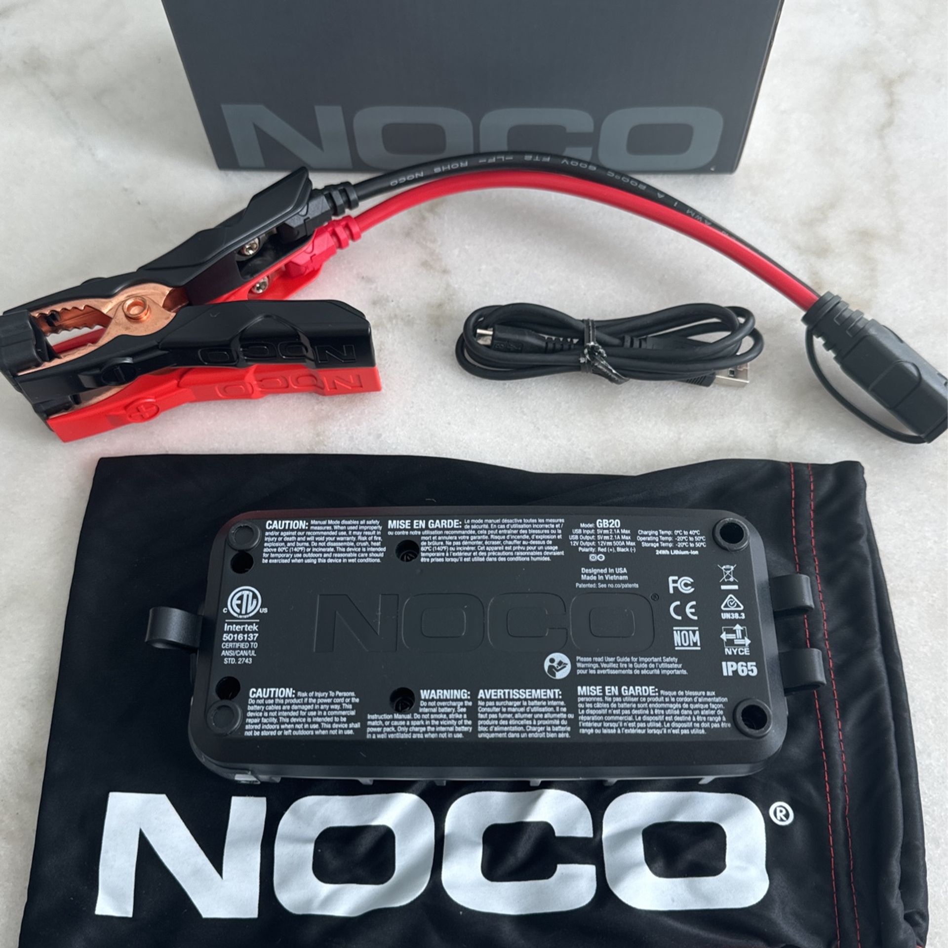 NOCO Boost GB20 500 Amp Portable Car Battery Charger Jumper And Starter ...