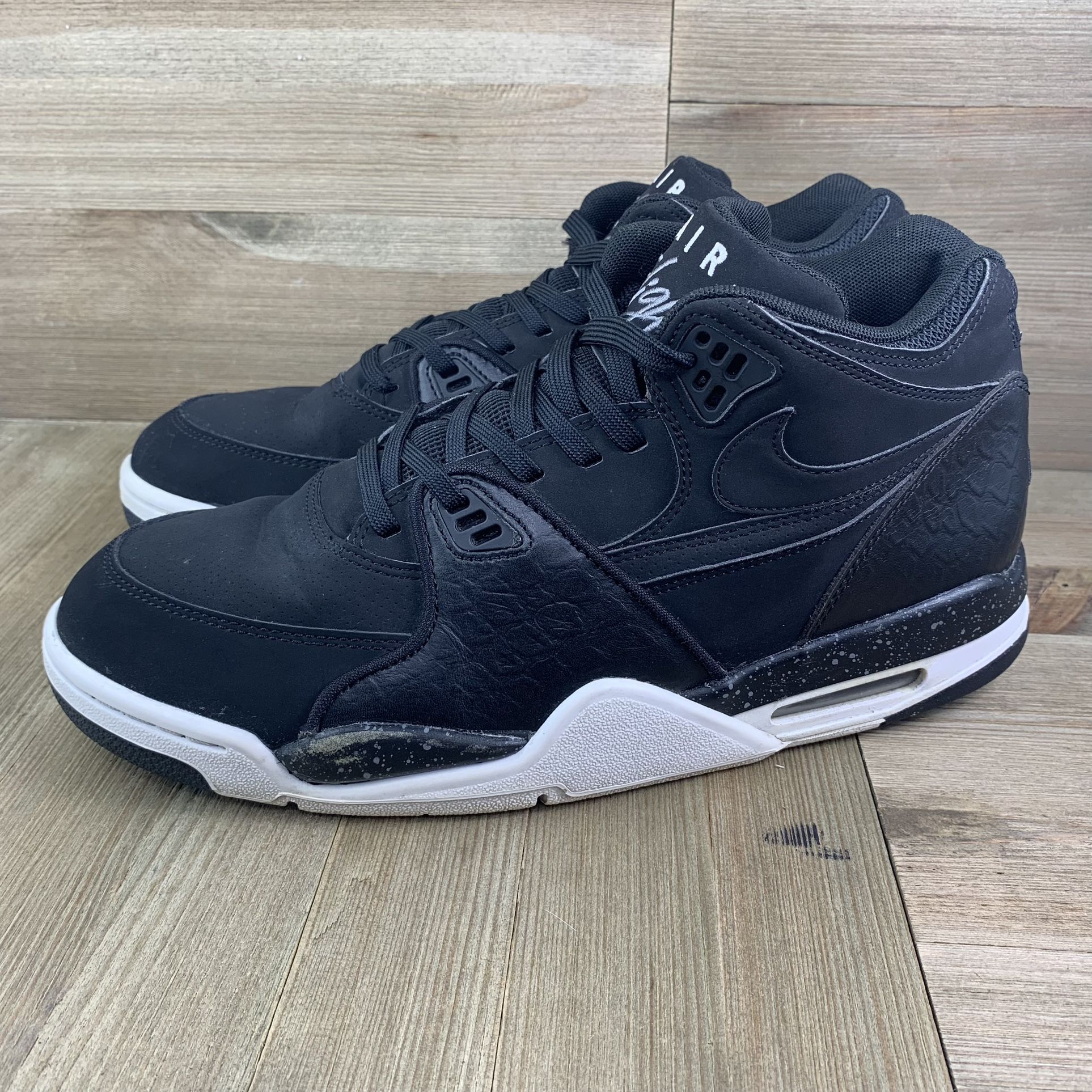 Nike Shoes Air Flight 89 Retro Men 12 Black White Sneakers for Sale in ...