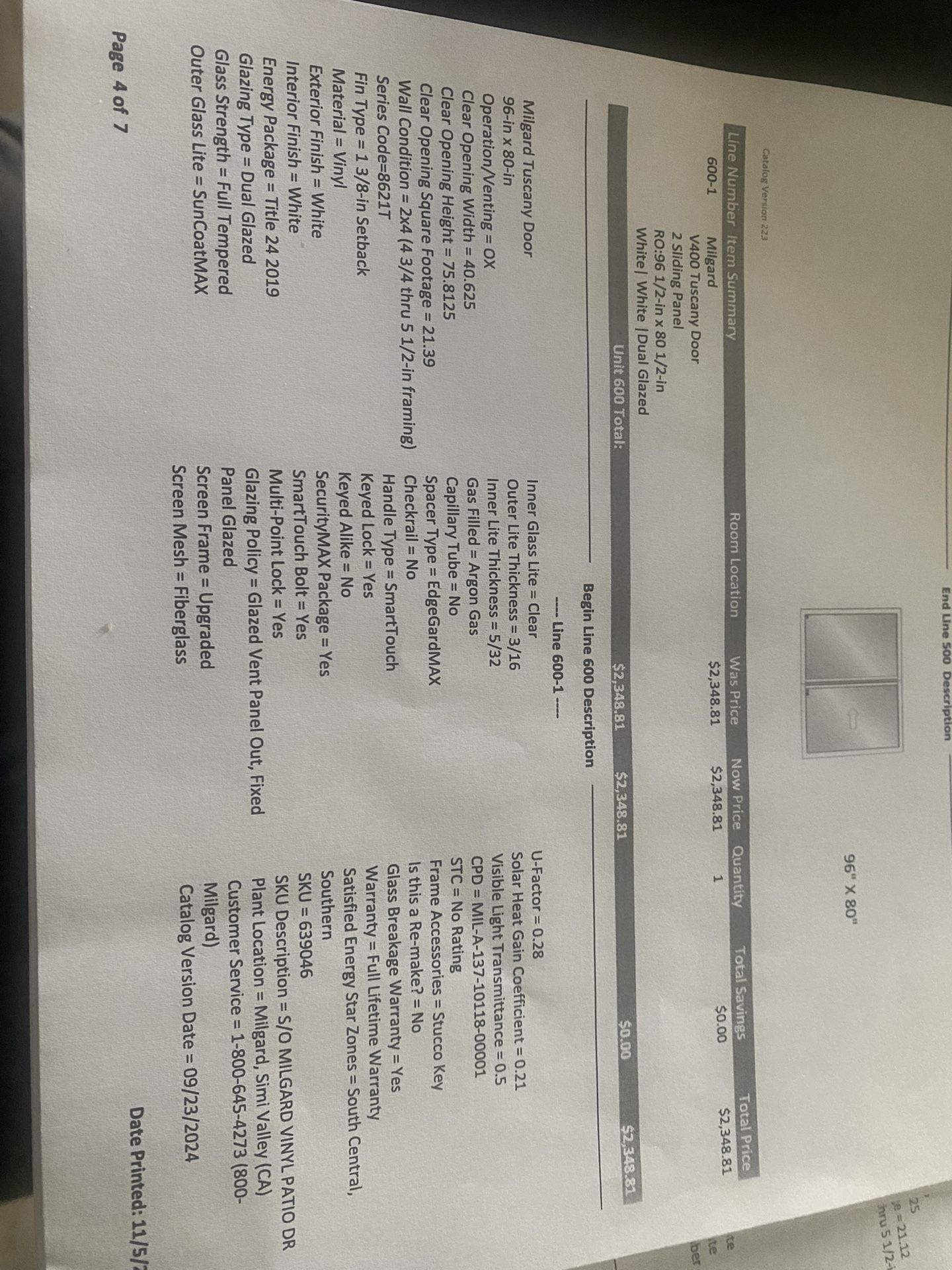 Milgard V400 Tuscany Sliding Door for Sale in Torrance, CA - OfferUp