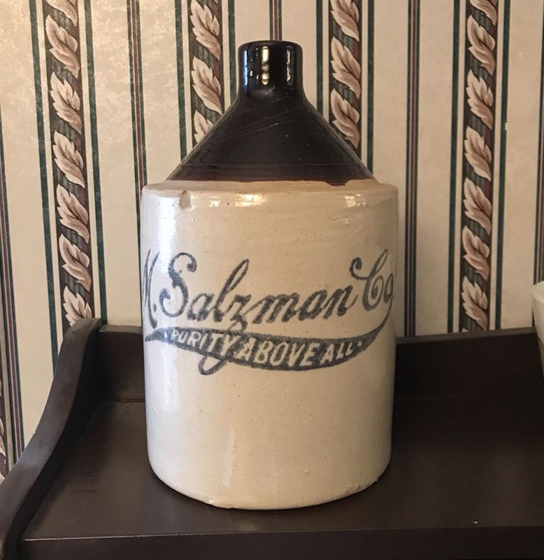 M.Salzman Co. “Purity above all” Stoneware 1/2 gallon Jug for Sale in ...