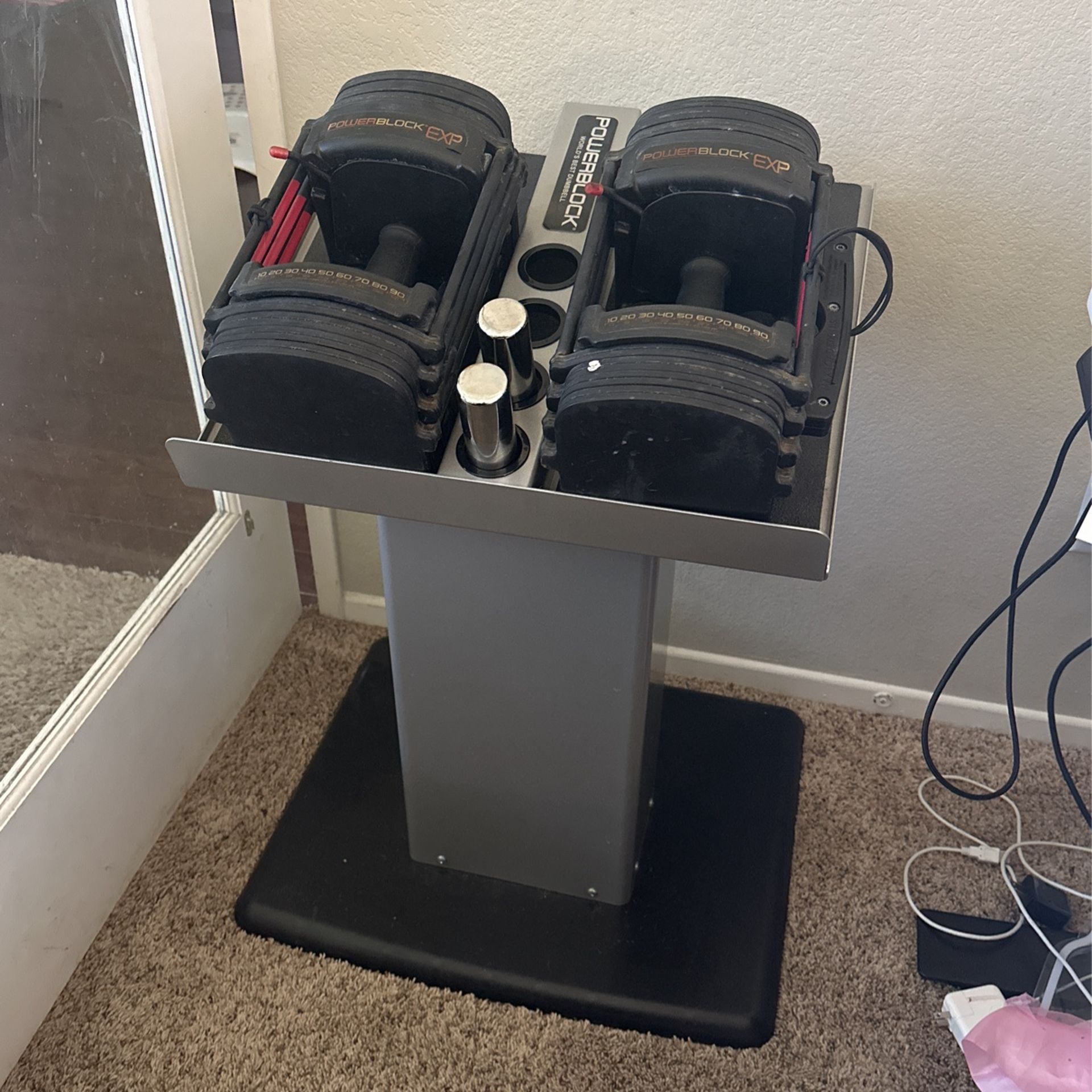 Powerblock EXP Adjustable Dumbbells With Stand for Sale in Murrieta, CA ...