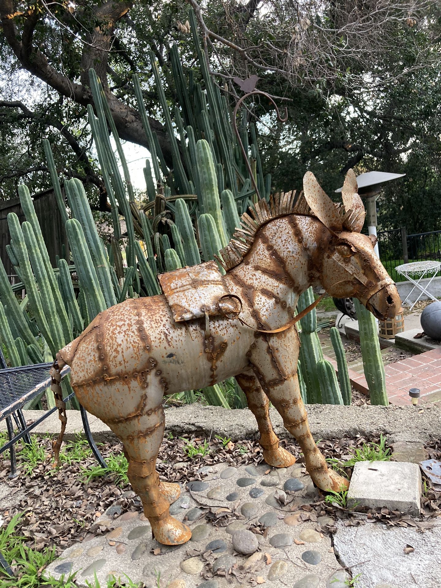 Metal Donkey Statue For outdoor Yard Garden Home Property Land Decor ...