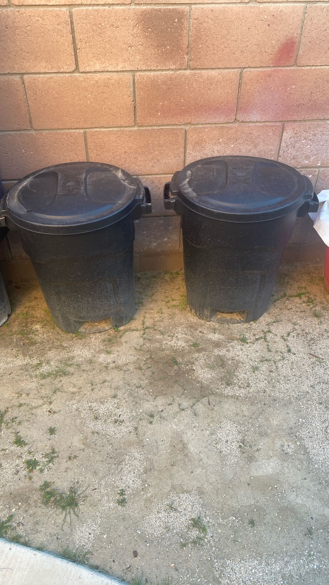 2 Trash Cans Filled With River Rock for Sale in Palmdale, CA - OfferUp