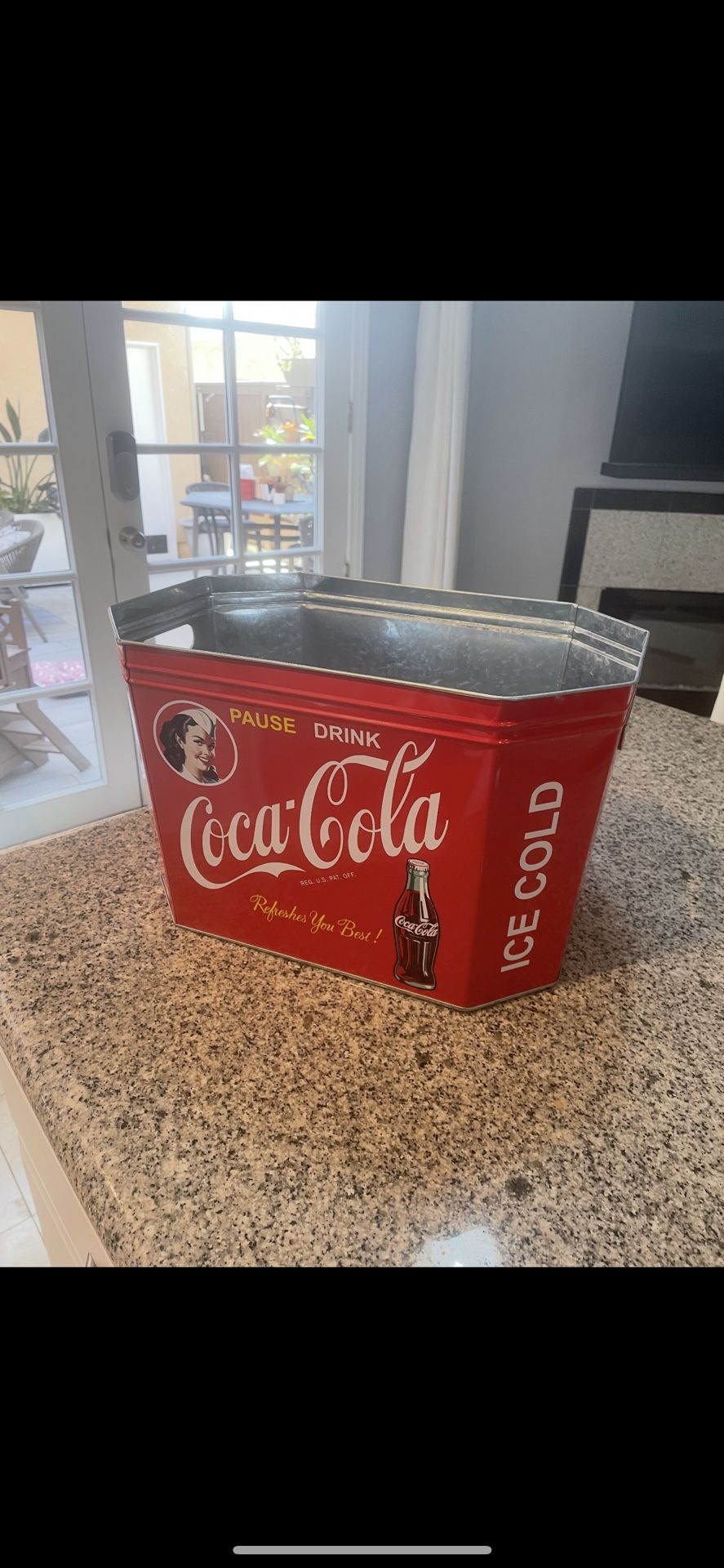 Pre Owned But In Like New Condition Metal Coca Cola Ice Bucket Party ...