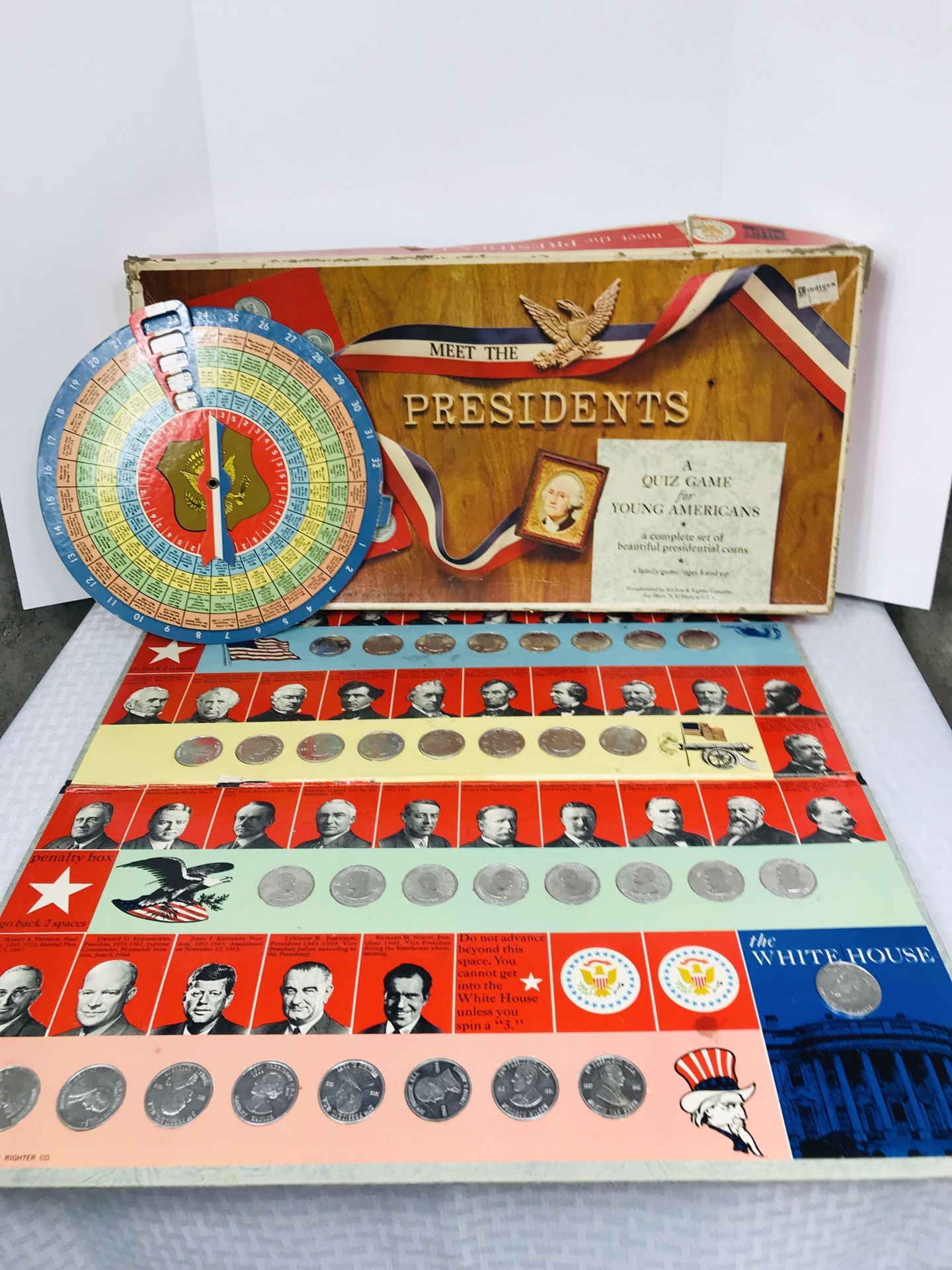 1965 Selchow & Richter Meet the Presidents Board Game for Sale in ...