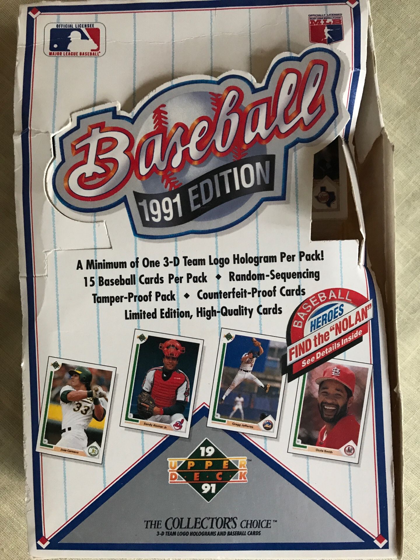 1991 upper deck baseball collectors choice edition box of baseball ...