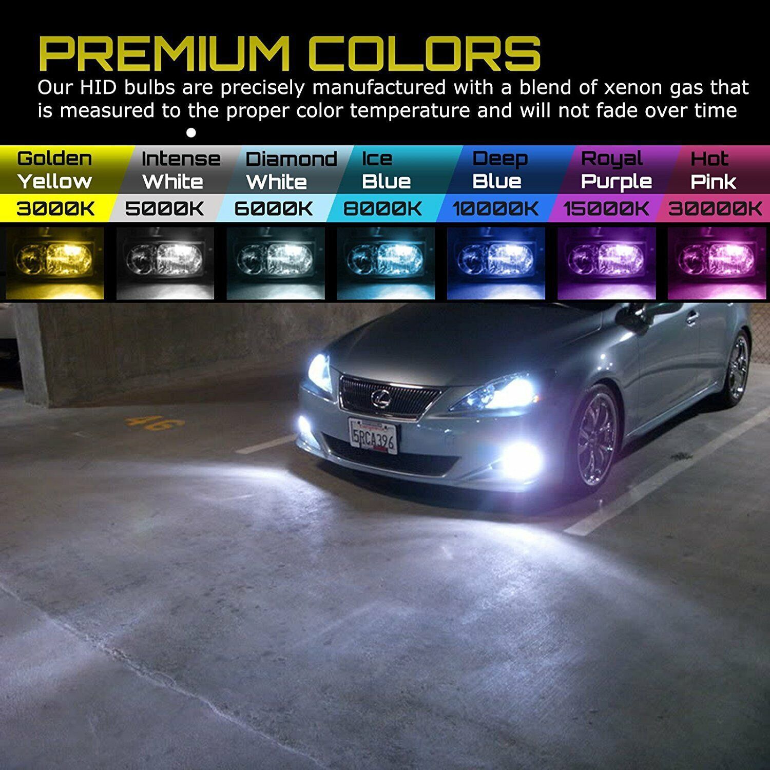 purple hid headlights