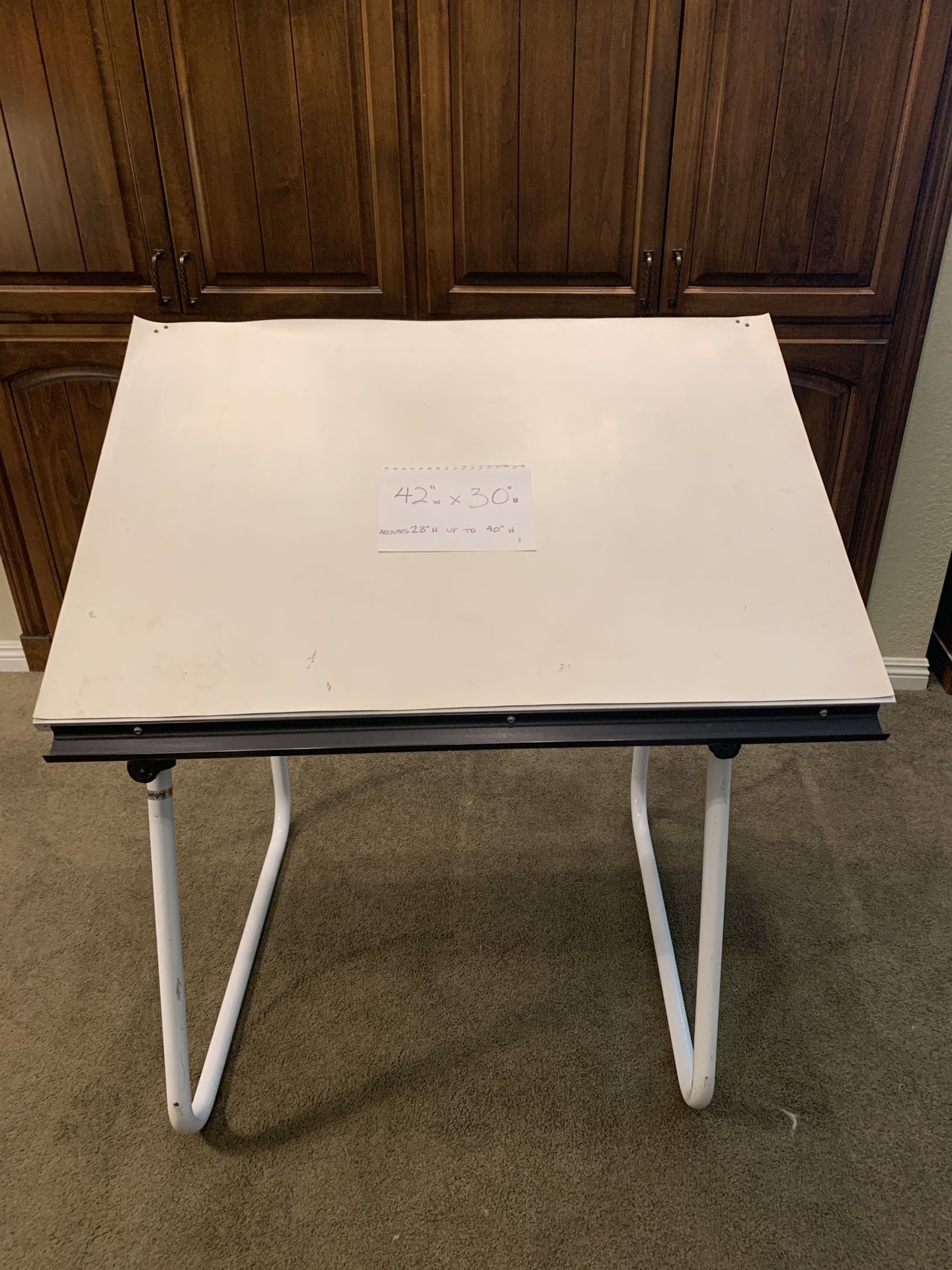 Artwright Drafting Table With Mat And Mayline Parallel Bar for Sale in ...