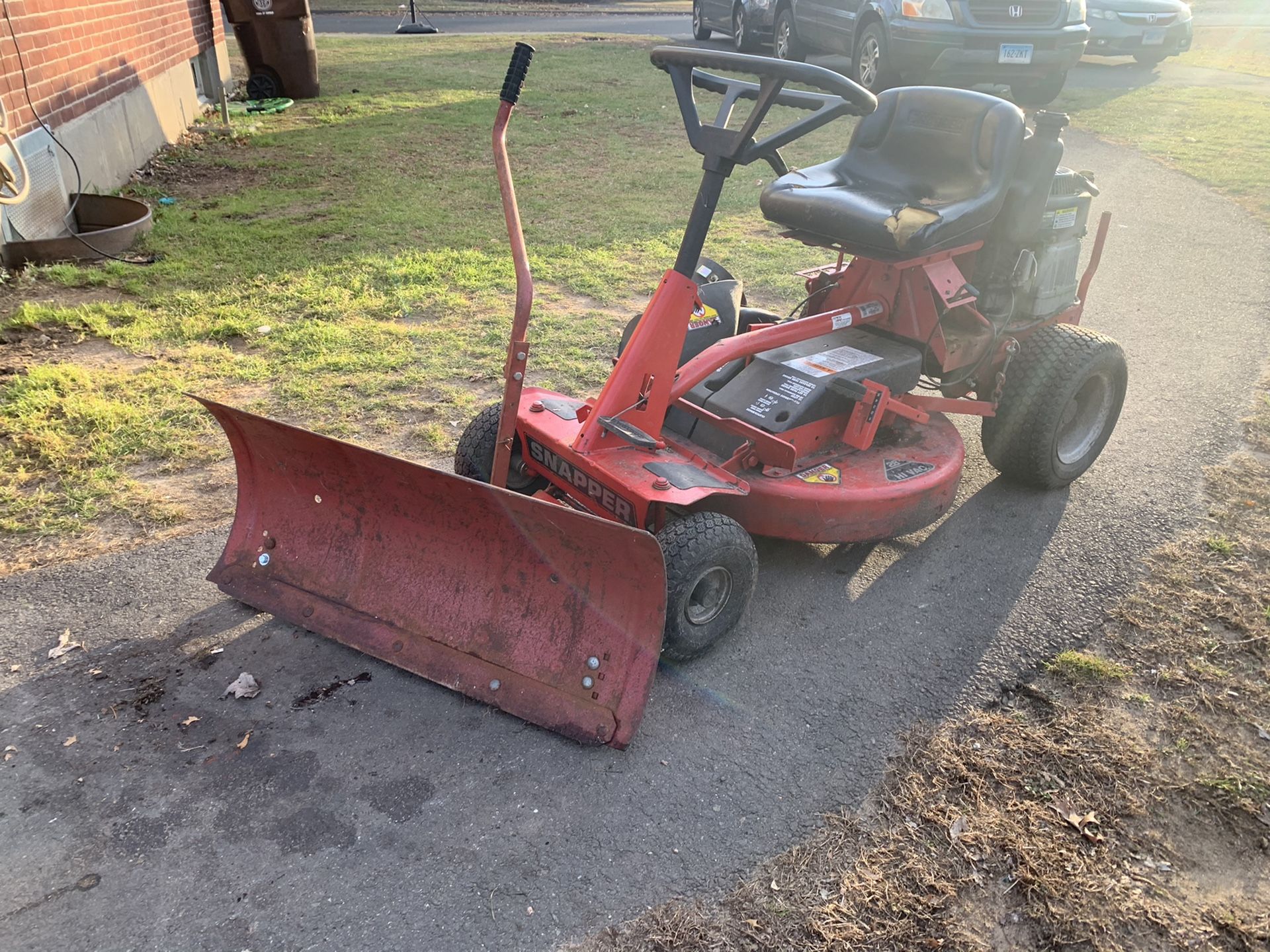 Snapper tractor snow plow leaf bagger brigs for Sale in Enfield, CT ...