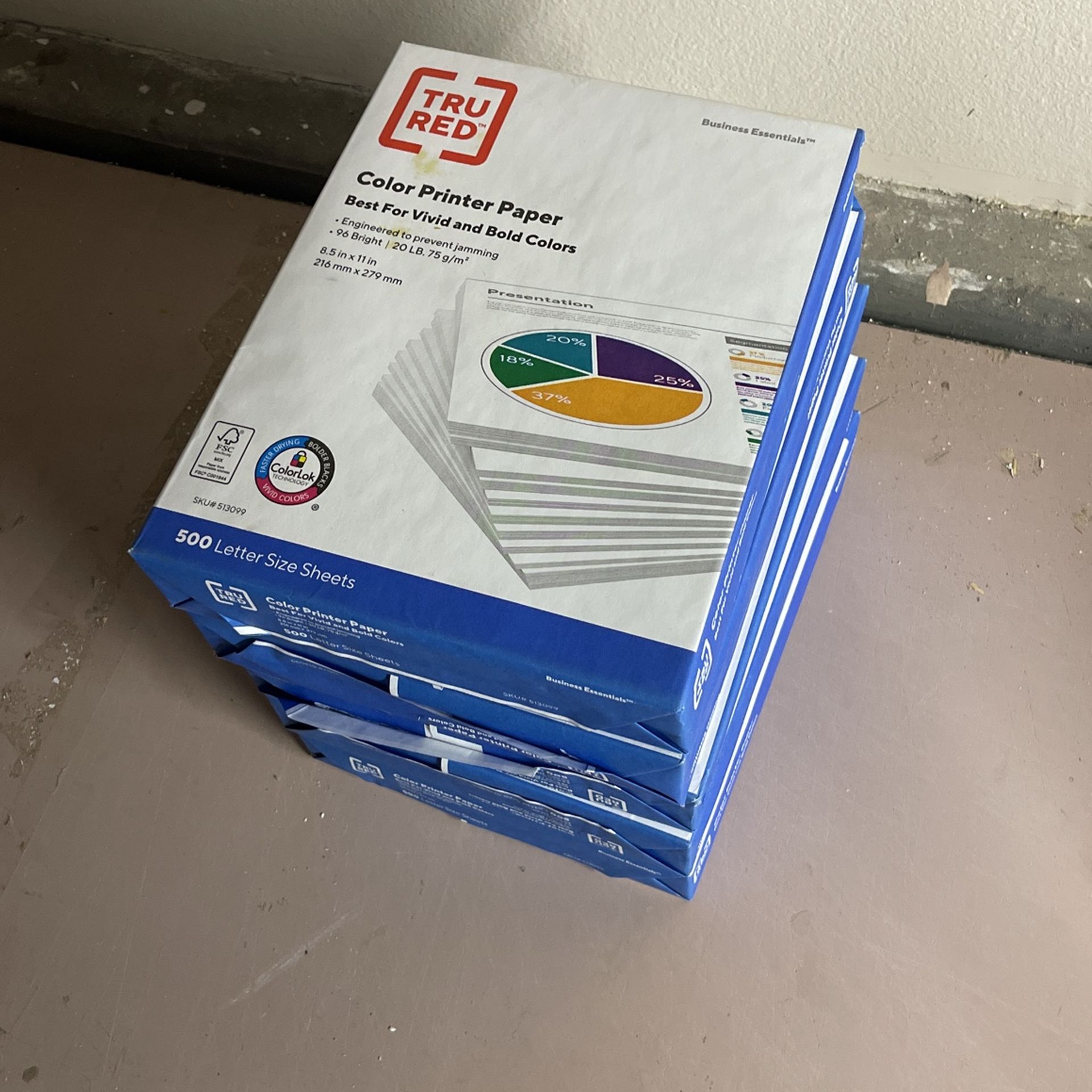 Try Red Color Printer Paper 8.5x11in 5 X 500 Sheets for Sale in Las ...