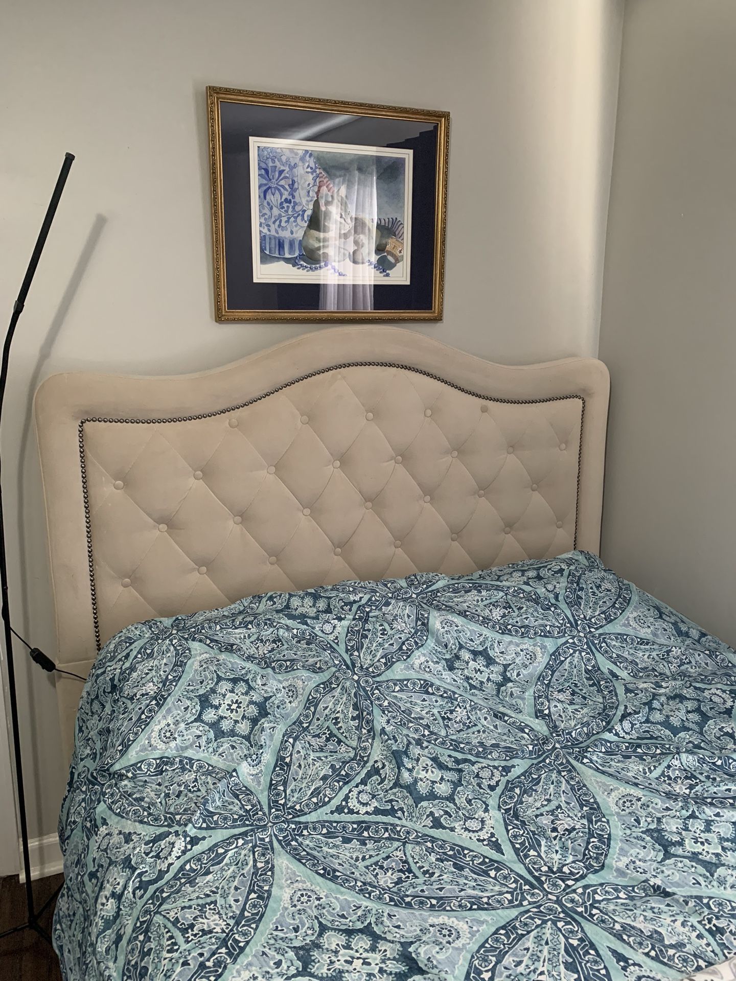 Beige Upholstered Queen Headboard for Sale in Castle Shann, PA - OfferUp