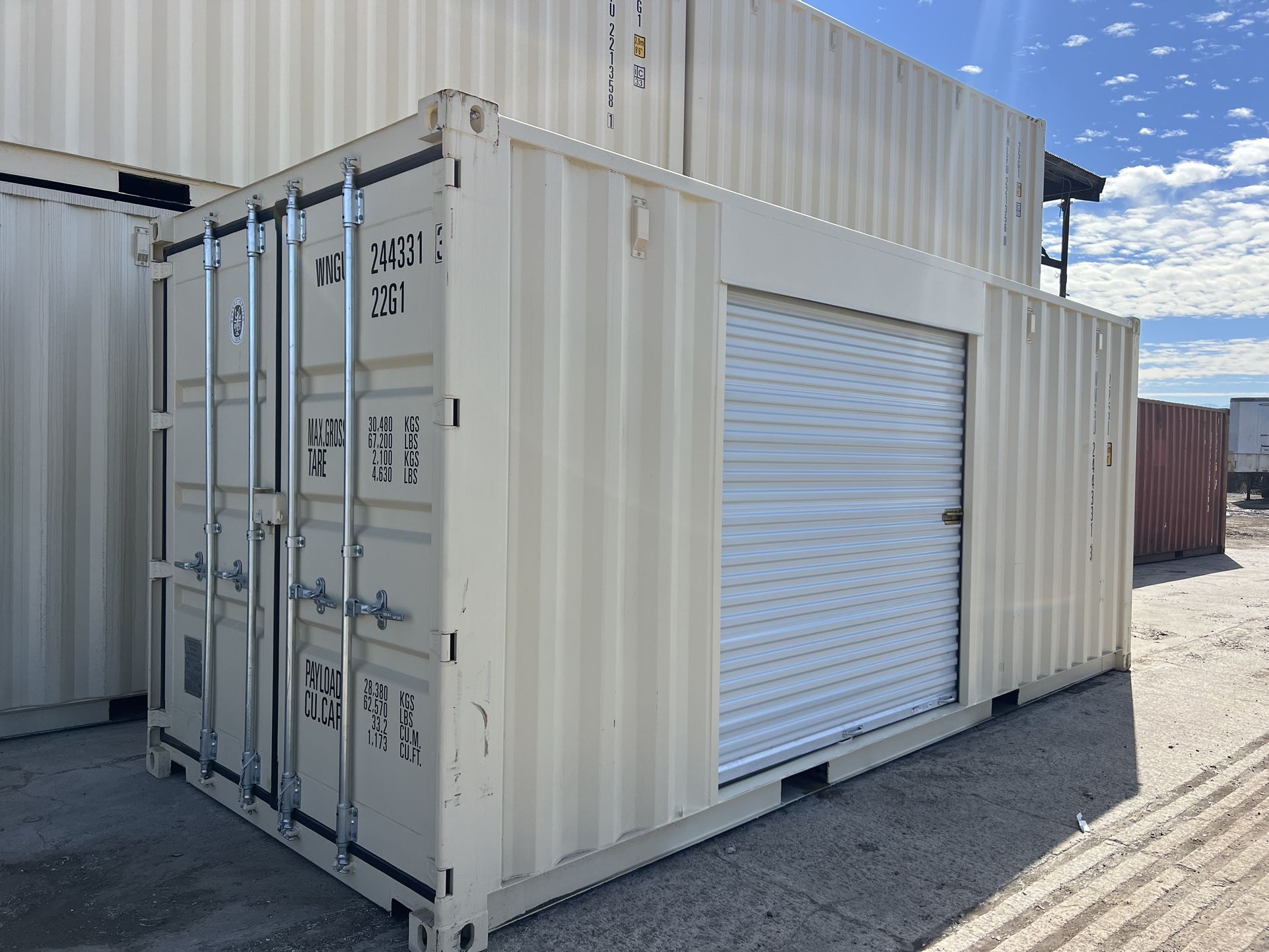 20 FOOT 1-TRIP/NEW STD/W ROLL UP DOOR CARGO SEA CONTAINER for Sale in ...