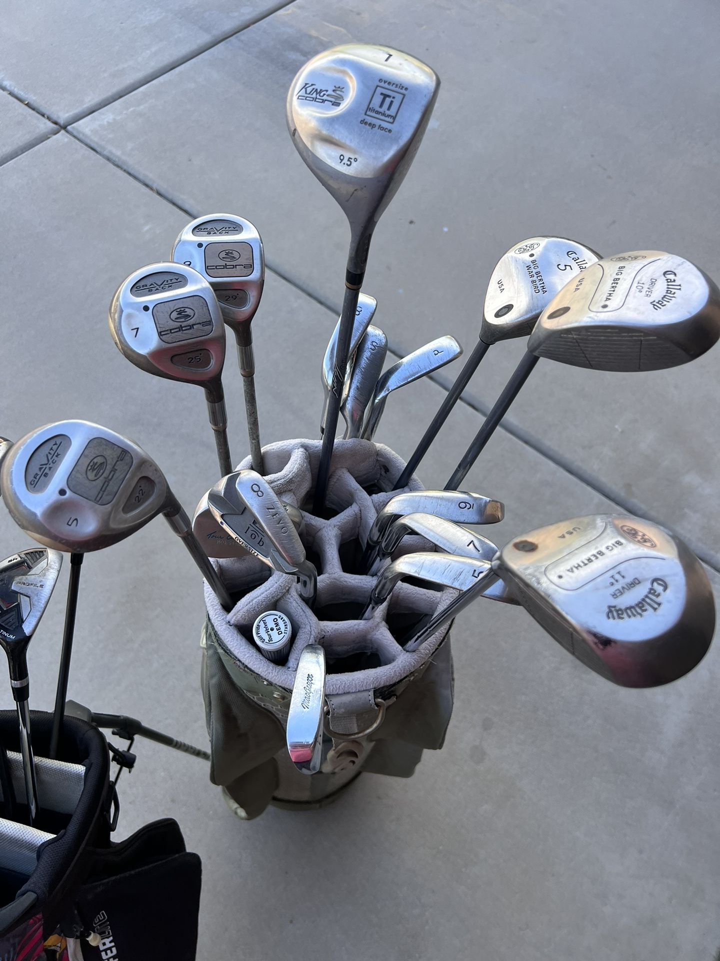 Assorted Golf Clubs: Taylor Made, Callaway, Titleist, King Cobra for ...