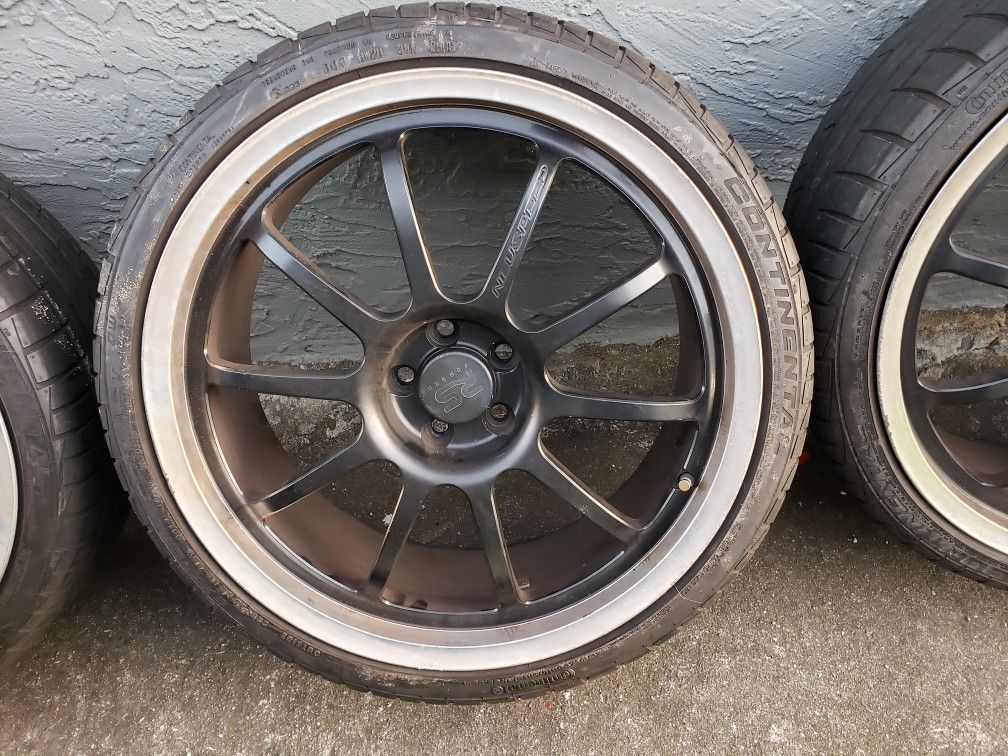 5x NEUSPEED FORGED RS10 RACE WHEELS 19x8.5, 5x100 et 35; 19 lbs. each ...