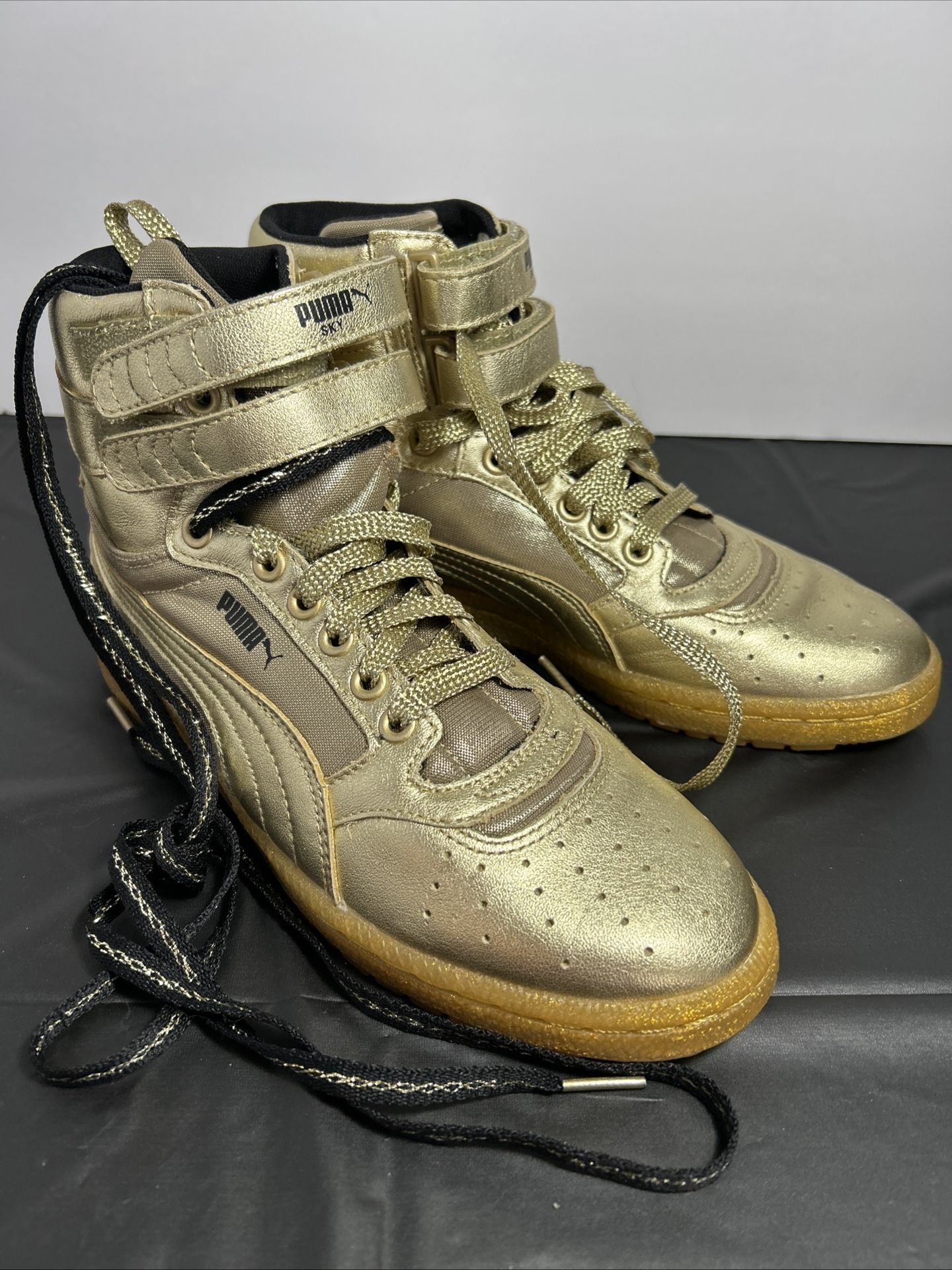 Puma Women's Sky II Hi Metallic Gold Casual Sneakers From Finish Line ...