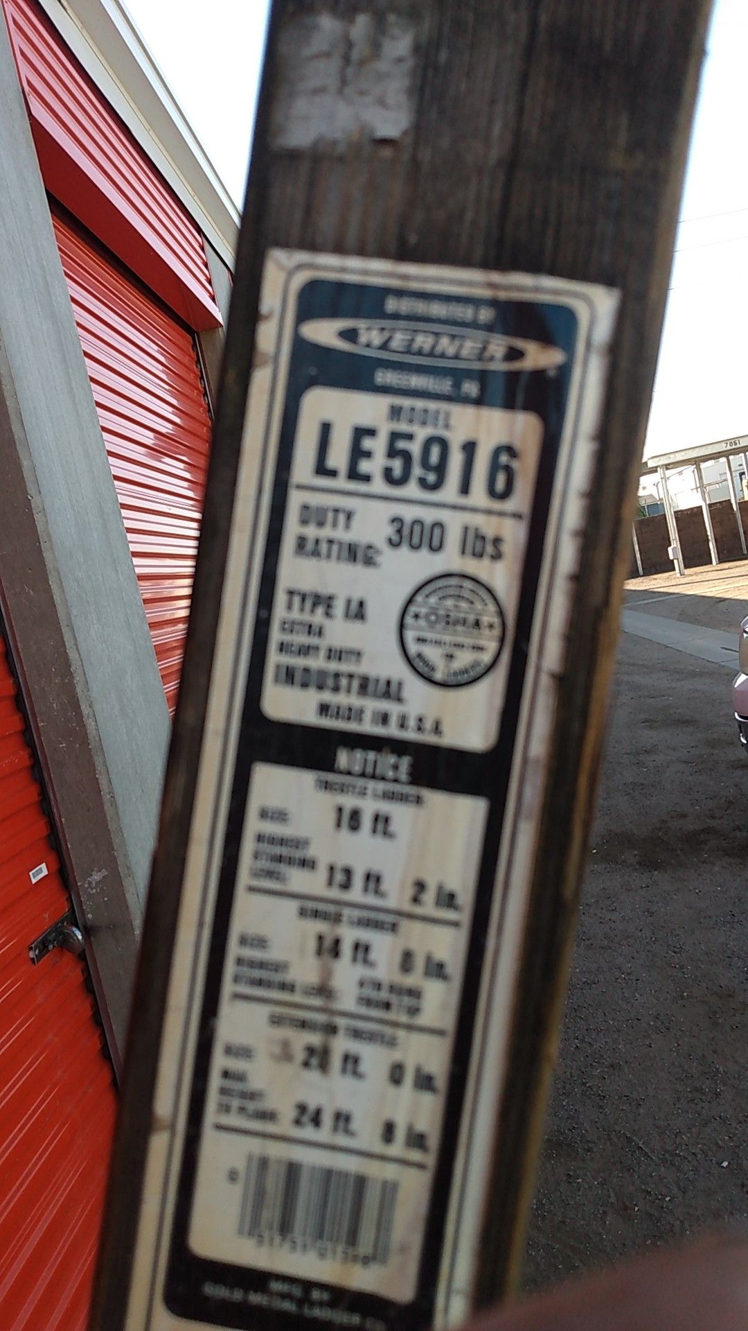 Werner 16' A-frame ladder for Sale in Sun City, AZ - OfferUp