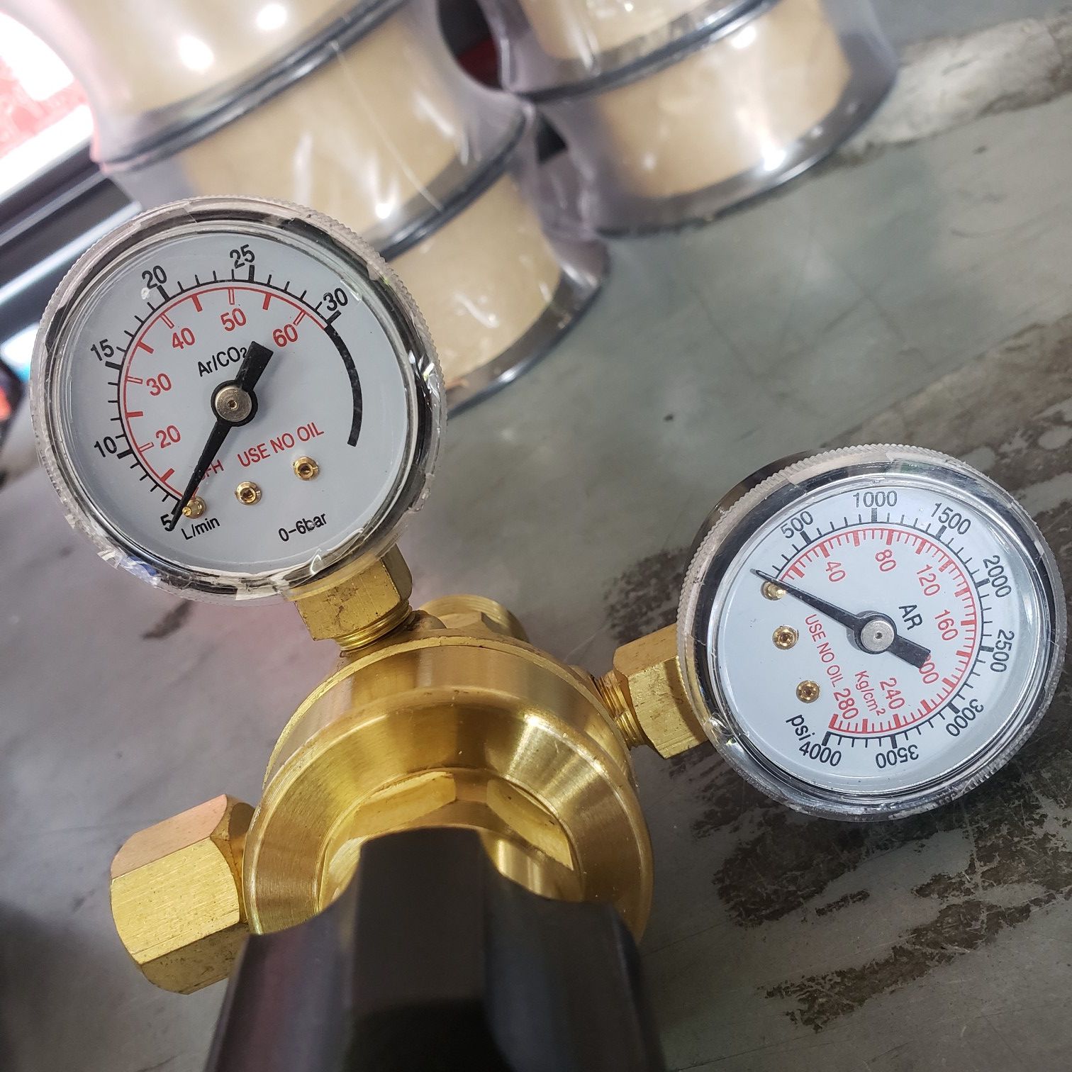 Brand New Dual Gauge Welding Regulator and Hose Shielding Gas ☆ Tank ...