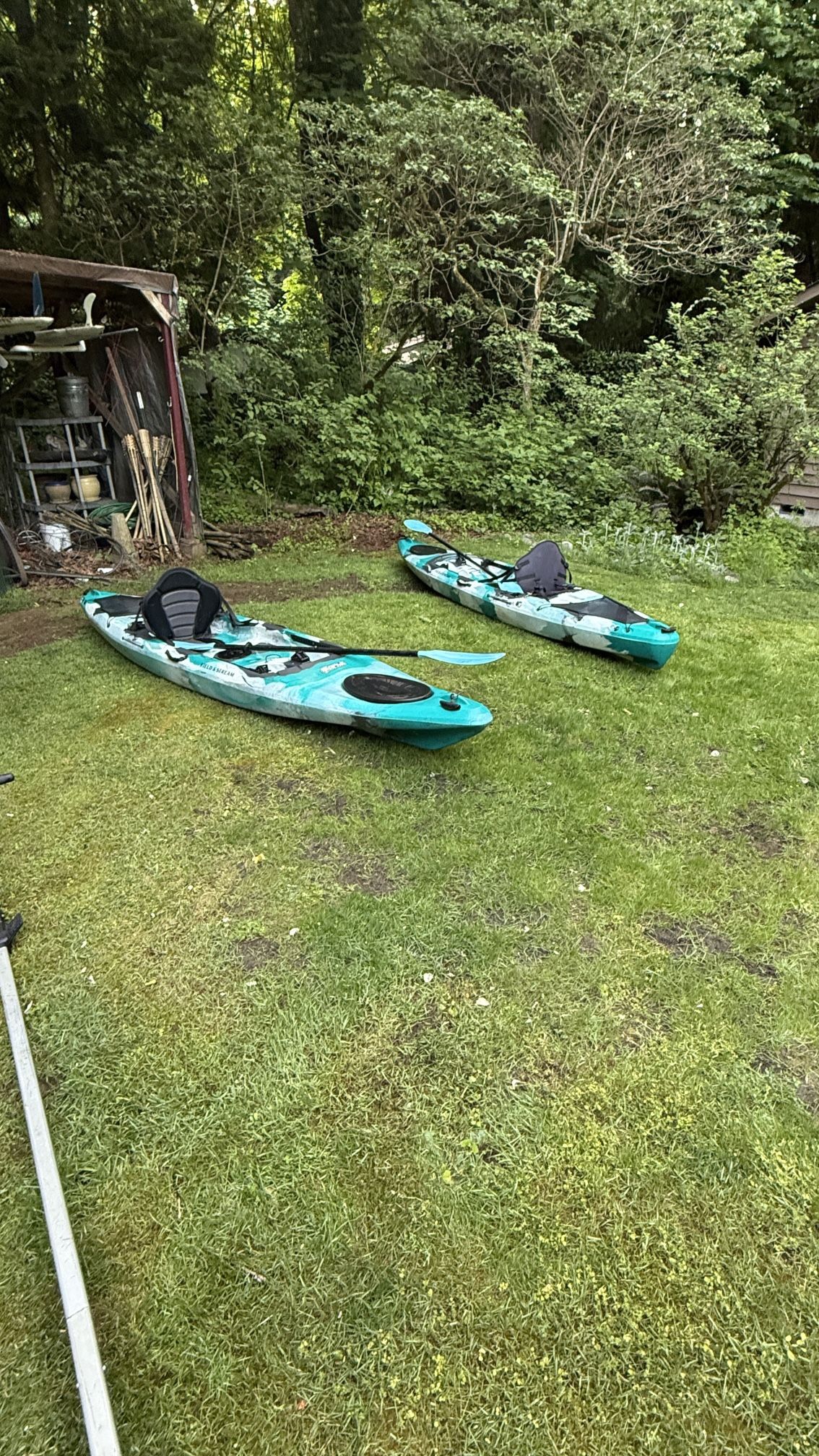 2 kayaks And Paddles—Field & Stream Eagle Talon 12 for Sale in Tumwater ...