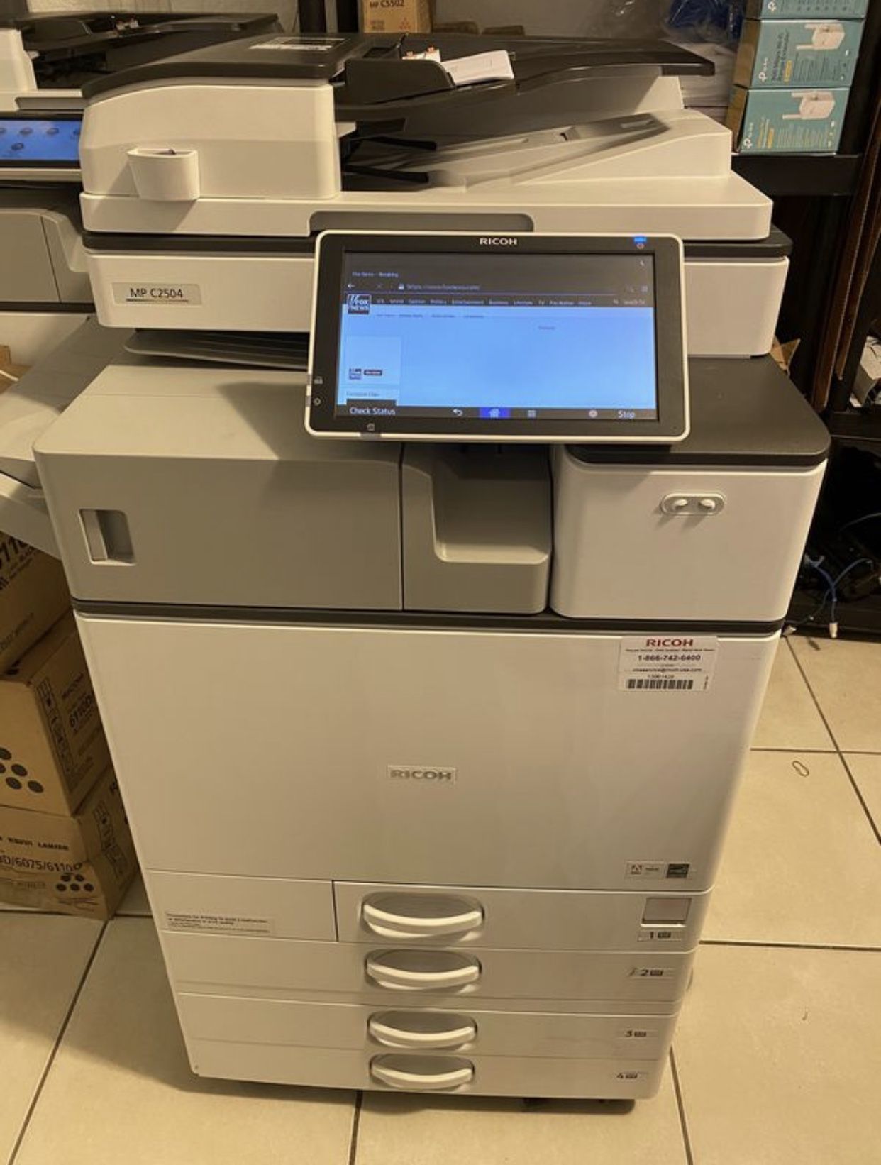 Ricoh MP C2504 Color Copier Printer Scanner Fax Email for Sale in Miami ...