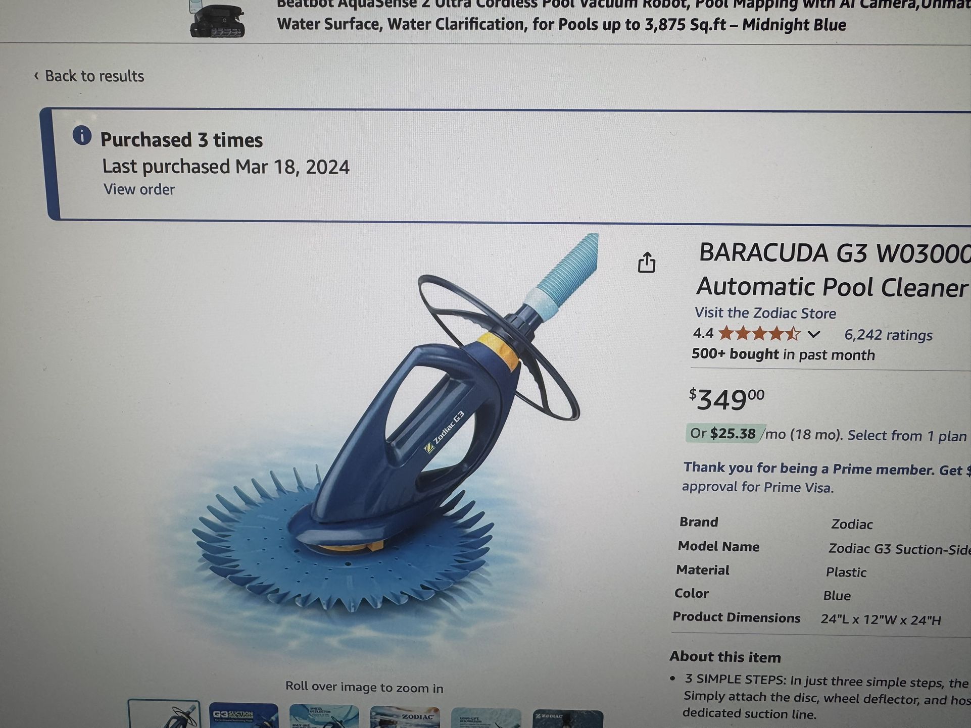 Barracuda g3 Pool Cleaner for Sale in Mesa, AZ - OfferUp