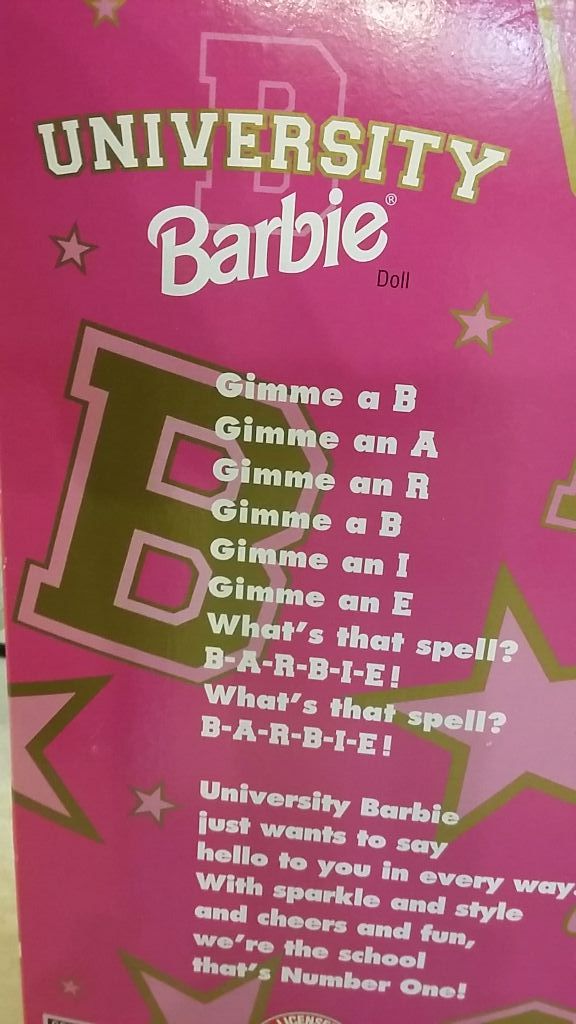 Barbie Box Back