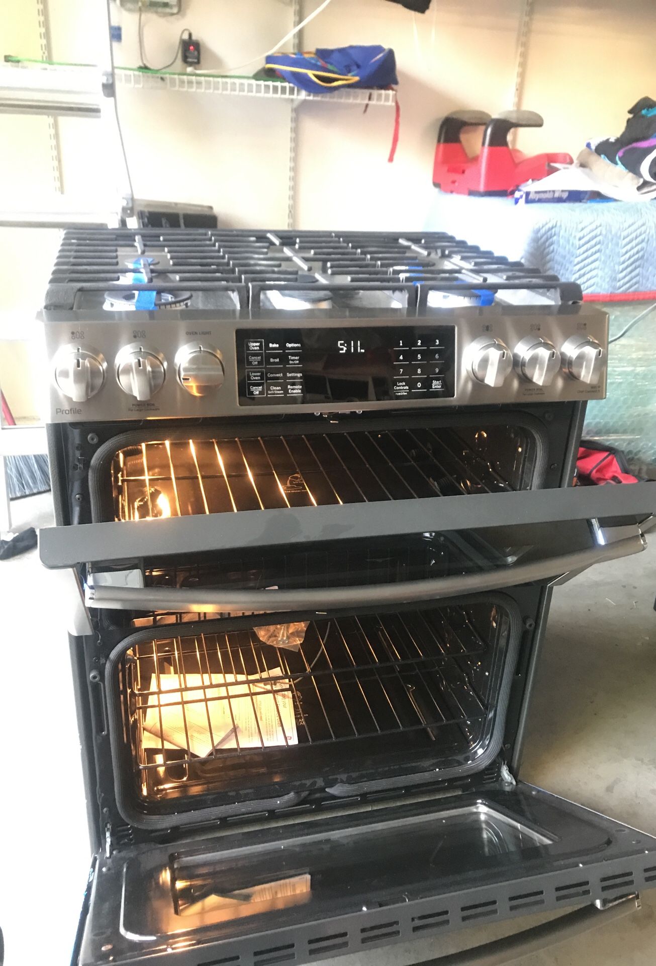 GE Profile Gas range / stove. Freestanding slide in, touch screen for ...