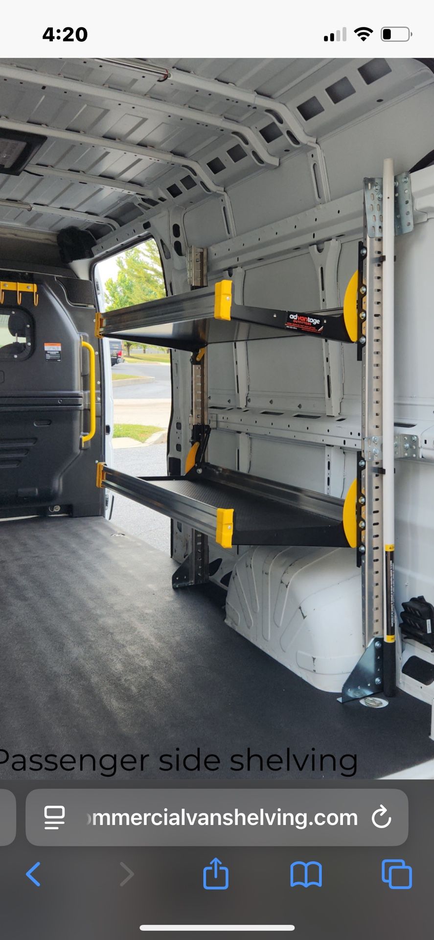 Ranger Designs Aluminum Sprinter Van Work Shelves for Sale in San Luis ...