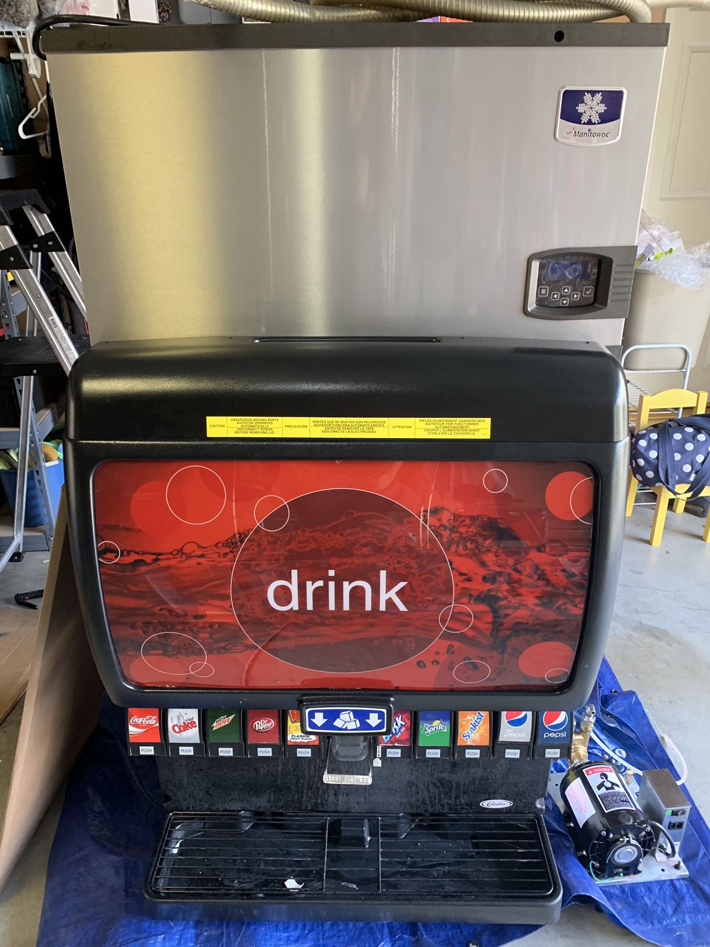 Cornelius Soft Drink Dispenser with Manitowoc Ice Maker for Sale in ...