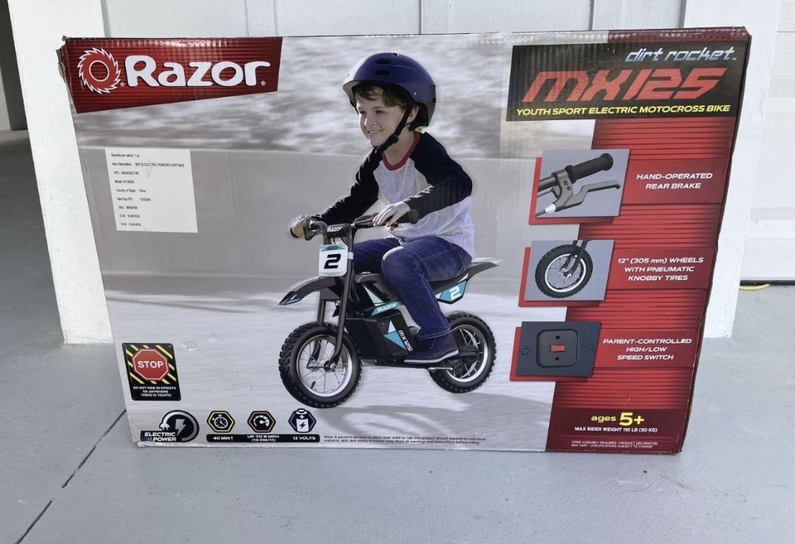 Razor MX125 dirt rocket e-bike for kids 5.3 mile range 8mph for Sale in ...