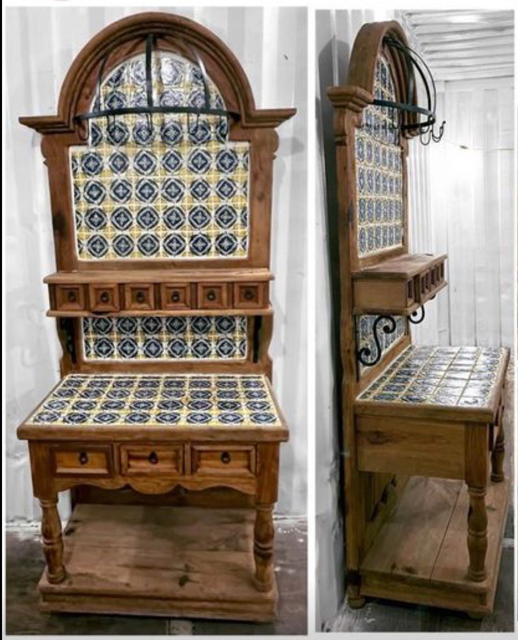 Vintage Mexican Tile Wood Backers Rack for Sale in West Palm Beach, FL ...