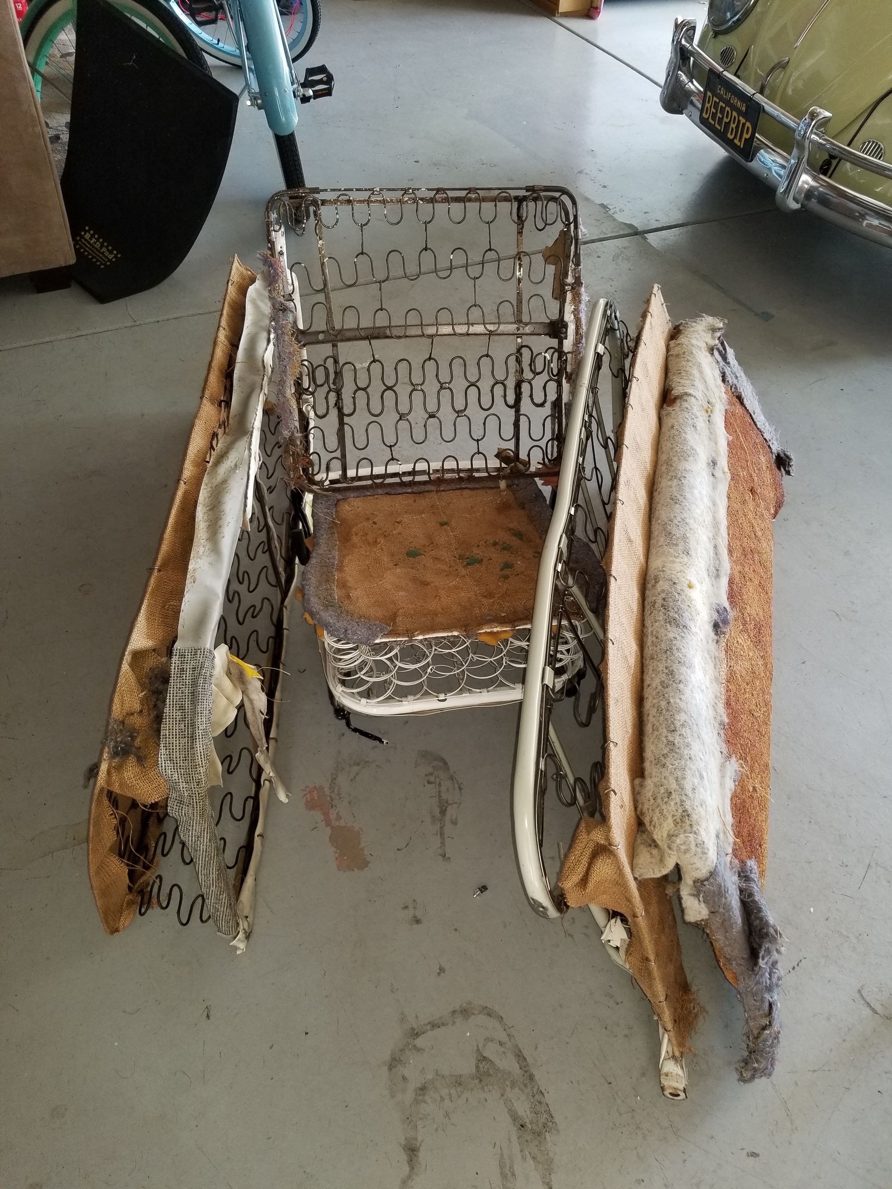 vw bug vw beetle rear seat frames fit 65 and later years. updated ...