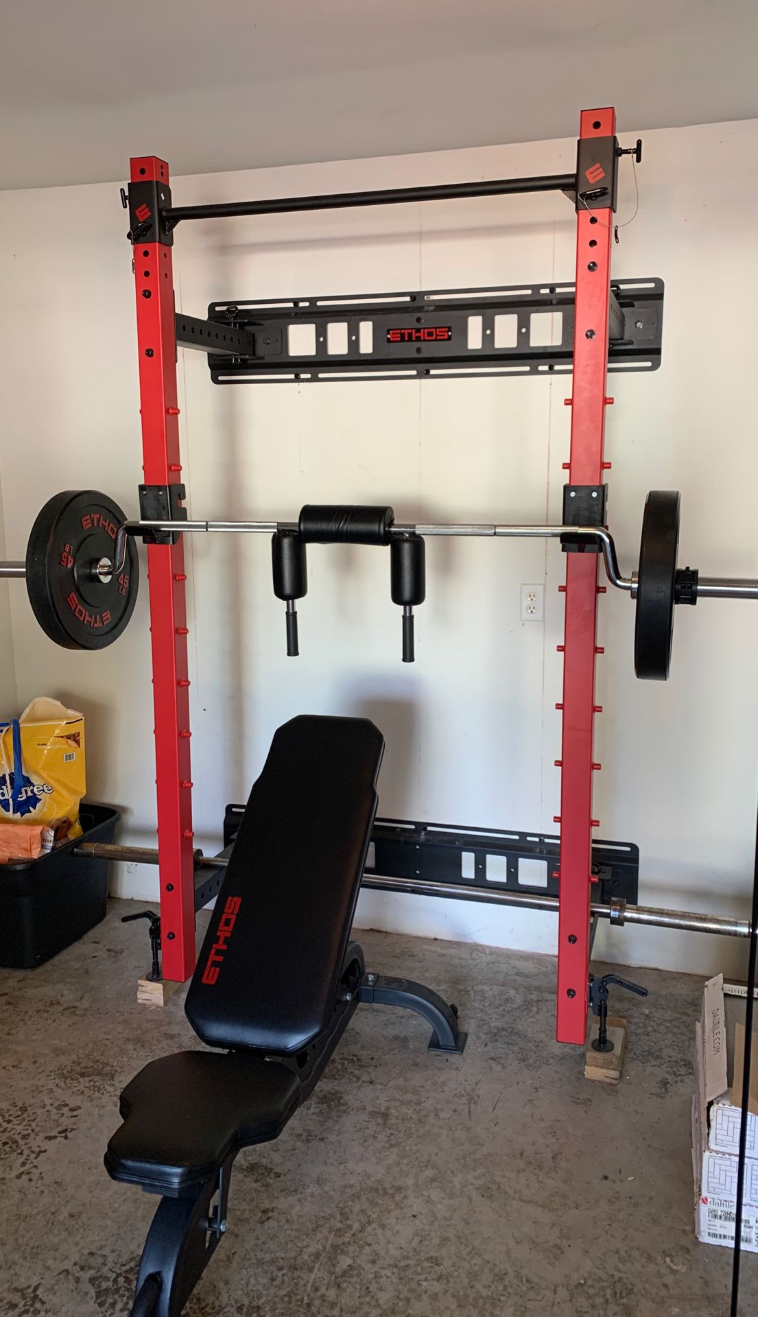 Squat rack, quality bench, barbell and 190 pounds for Sale in Newberg ...
