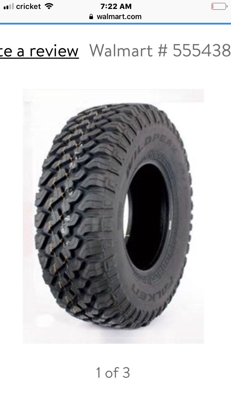 5 33 inch falken wildpeak mts with 17 inch wheel for Sale in Mesa, AZ ...