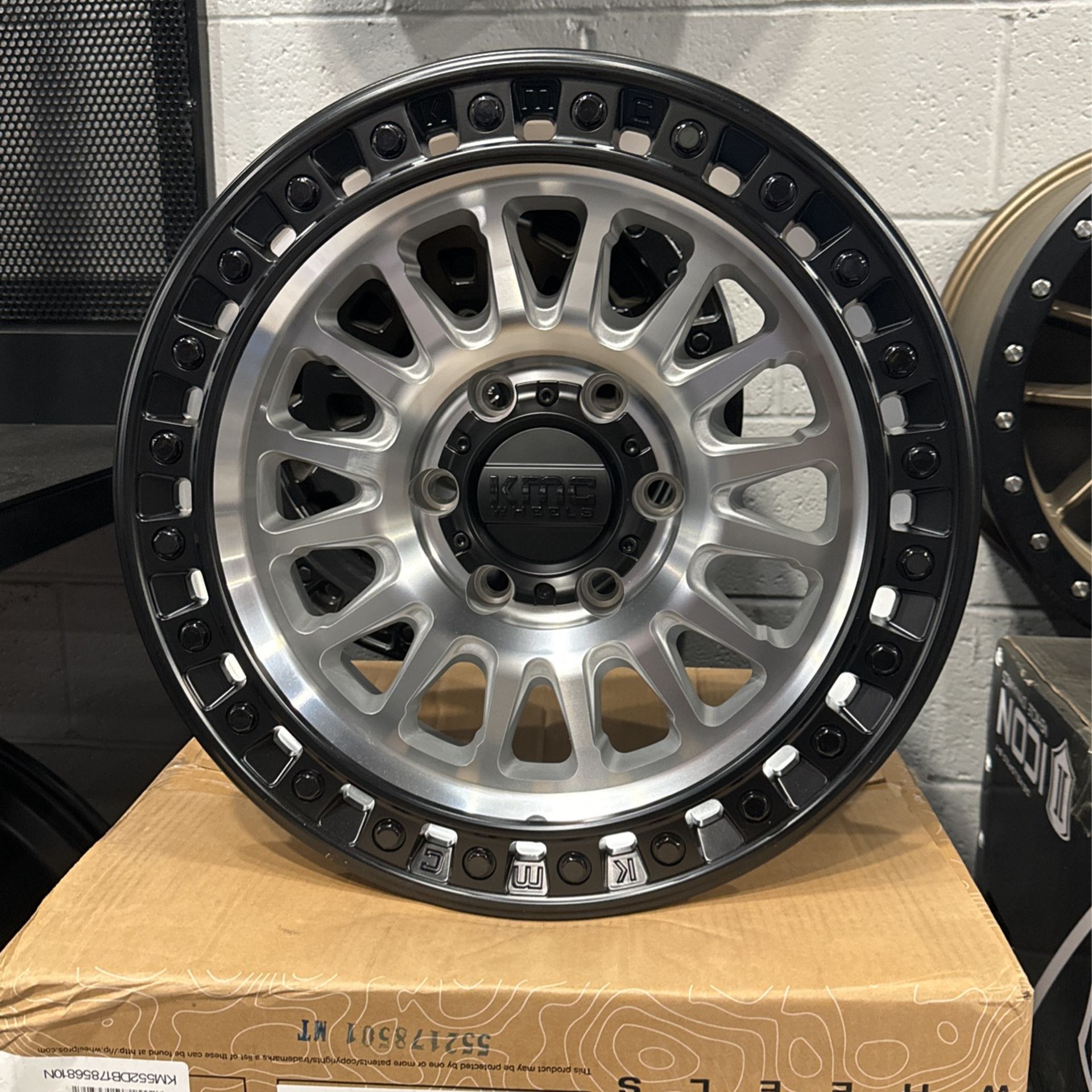 17” KMC Wheels KM552 IMS Wheels; 17x8.5 Machines W/ Matte Black Lip ...