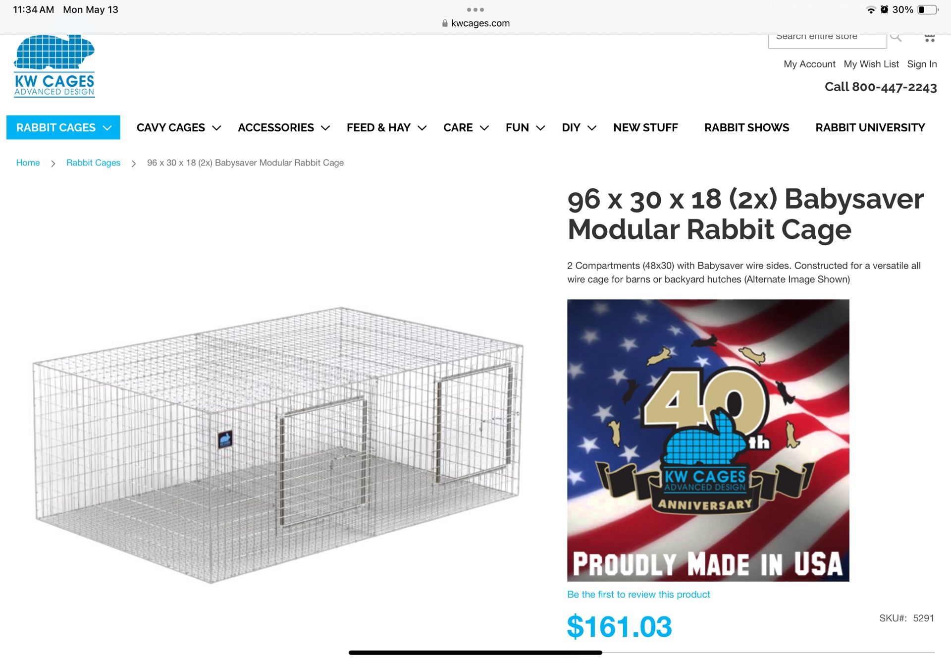 Rabbit Cage - 2 Compartment for Sale in San Diego, CA - OfferUp