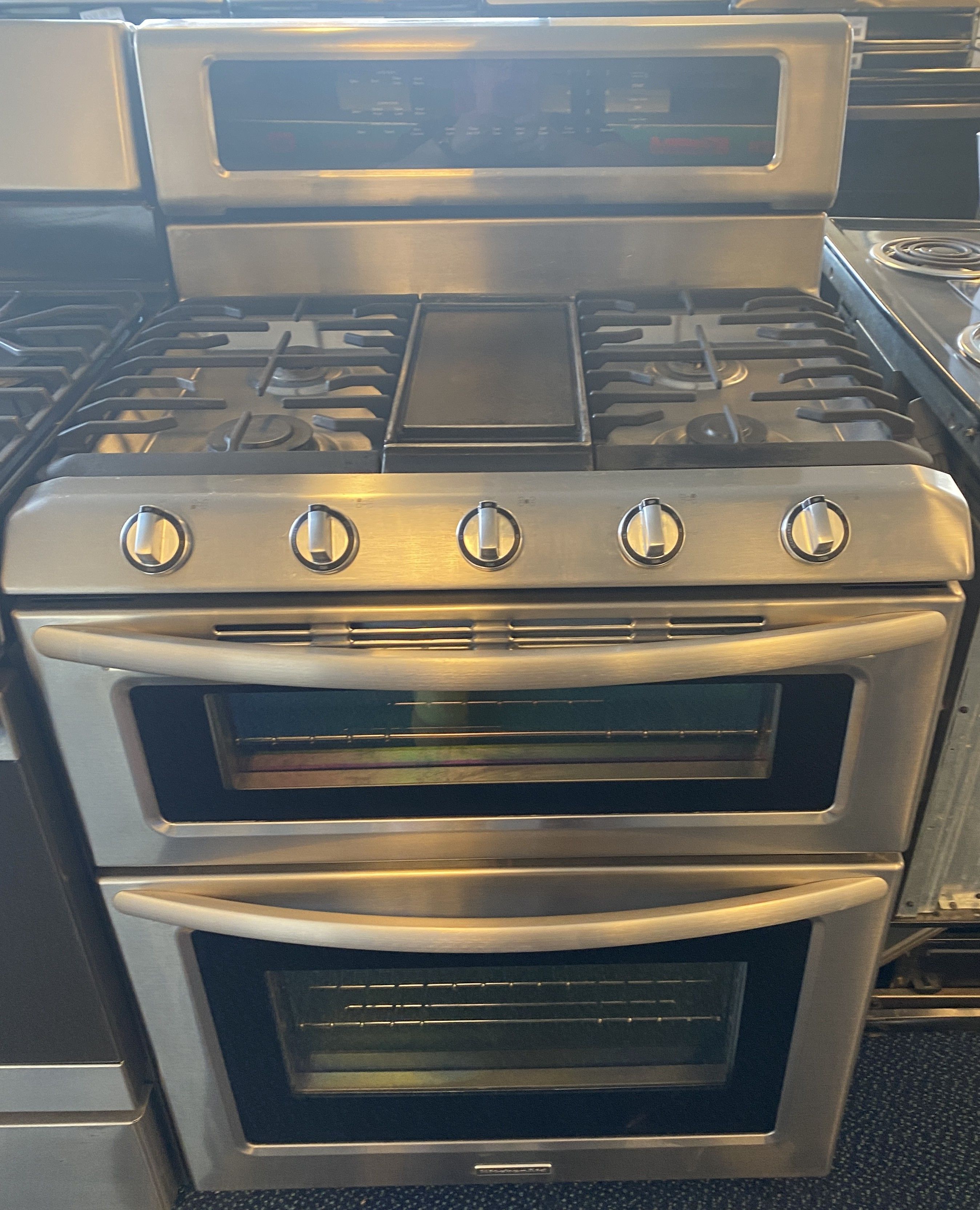 Stainless Steel KitchenAid Four Burner Gas Range with Double Oven (3 ...
