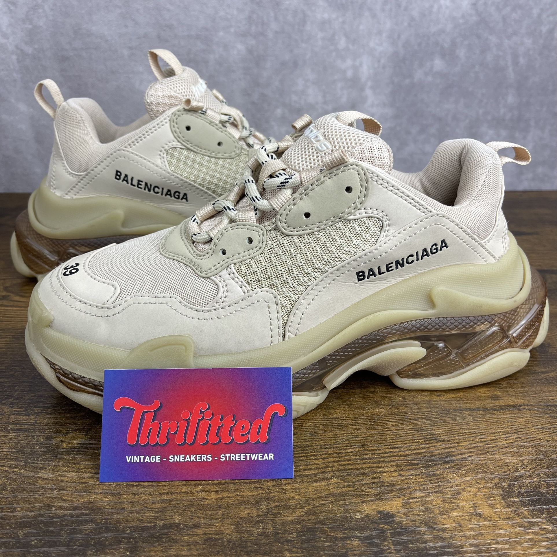 Balenciaga Triple S Beige Clear Sole Size 9 US / 39 EU 544351W2GA19710 ...