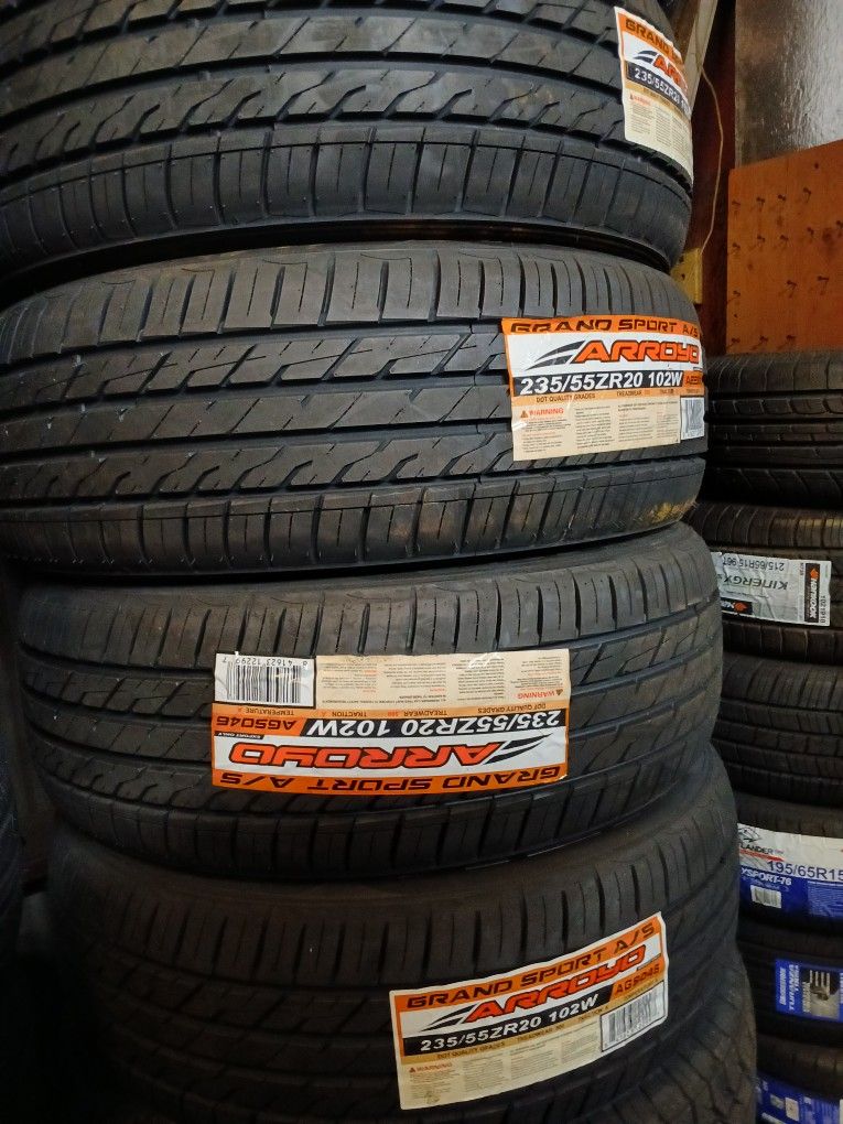 4 New Tires Installed/ 4 Llantas Nuevas Instaladas 235/55/20 Arroyo Tires for Sale in San ...
