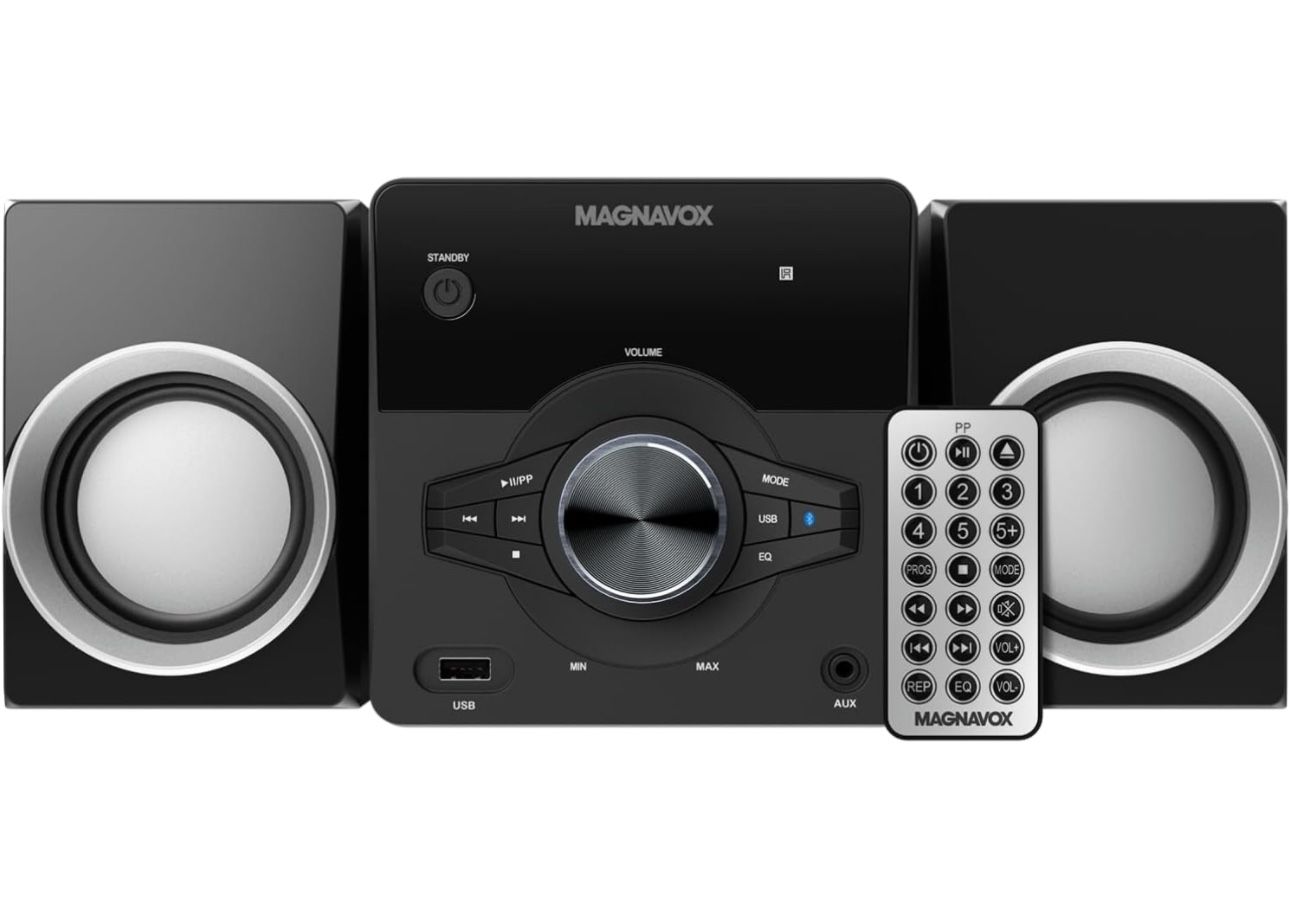 Magnavox MM442 3-Piece Top Loading CD Shelf System with Digital PLL FM ...