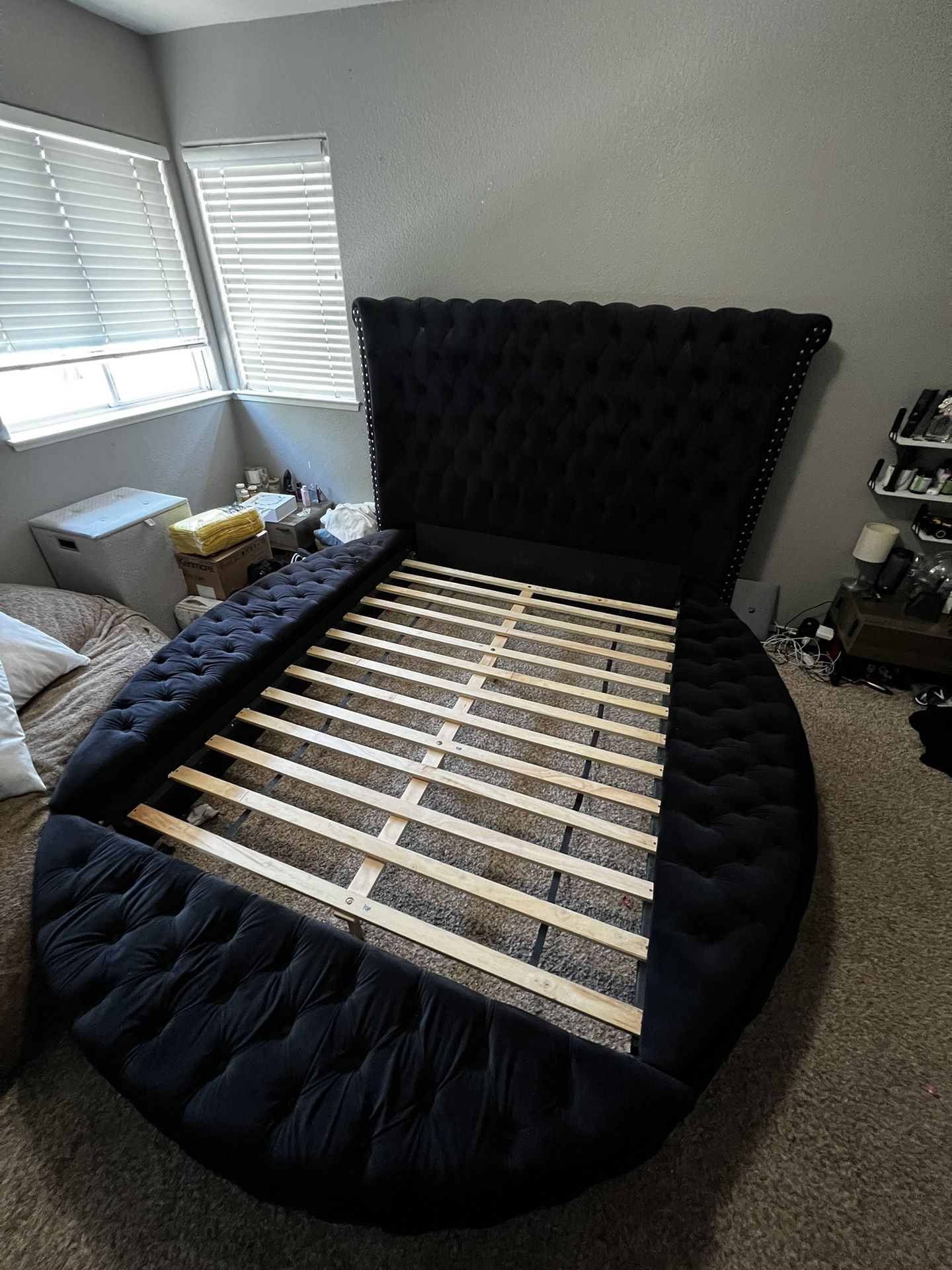 Upholstered Queen Storage Bed for Sale in Roseville, CA - OfferUp