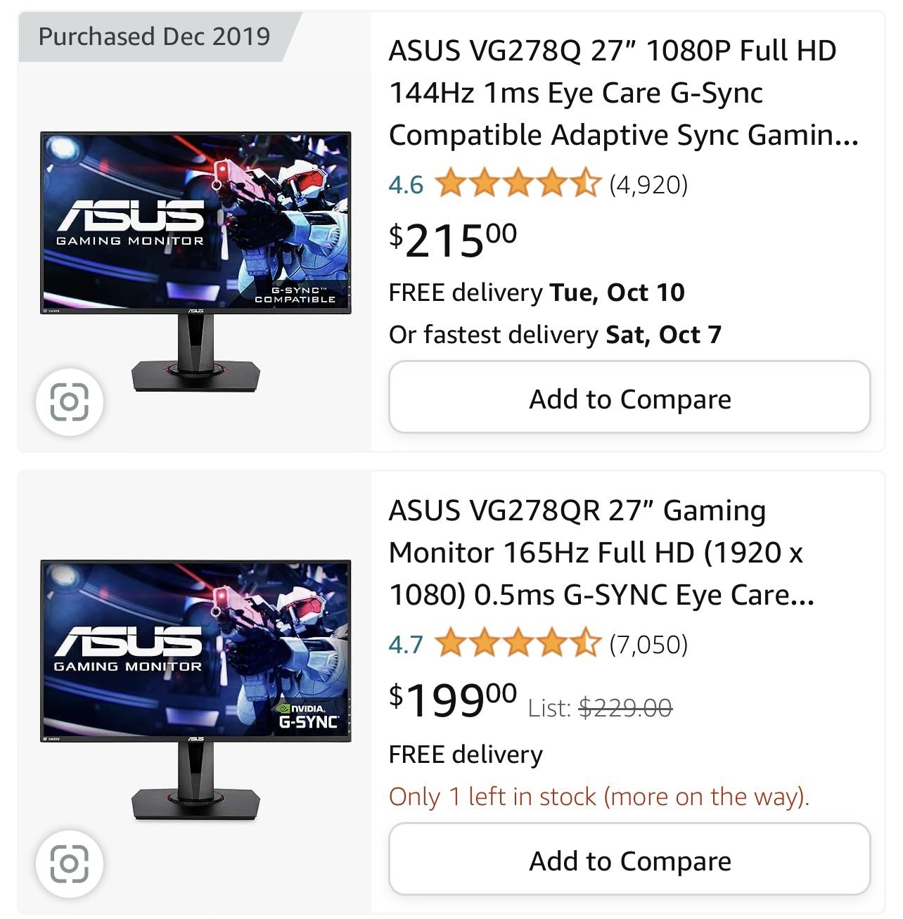 ASUS VG278QR 27” Gaming Monitor for Sale in Riverside, CA - OfferUp