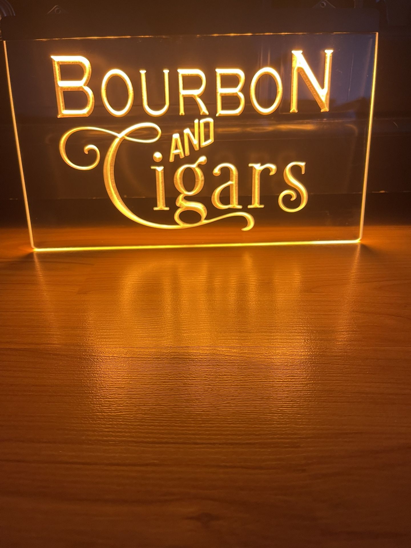 BOURBON AND CIGARS LED NEON ORANGE LIGHT SIGN 8x12 for Sale in La ...