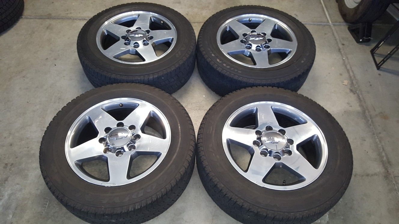 20" INCH CHEVY GMC WHEELS TIRES 8X180 8 LUG HD SILVERADO SIERRA for ...