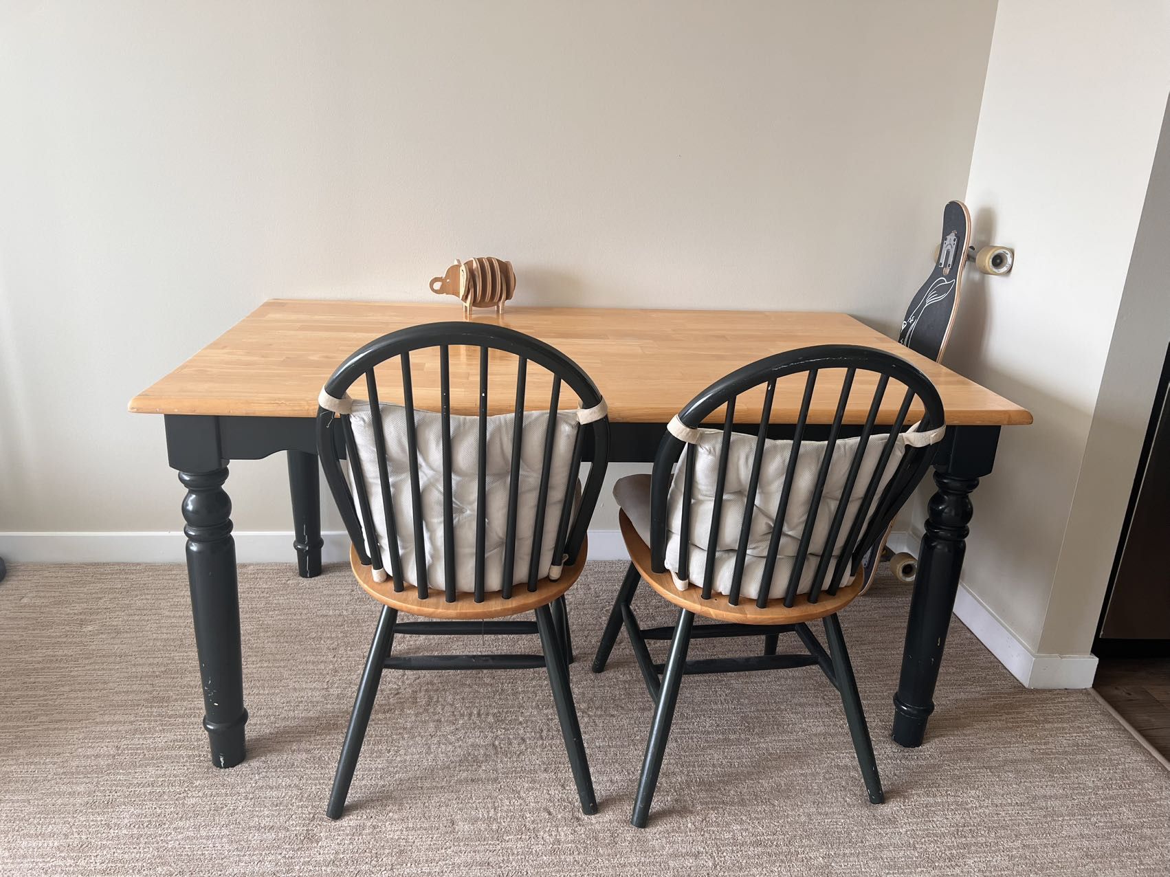 Wooden Dining Table With Two Chairs for Sale in Redmond, WA - OfferUp