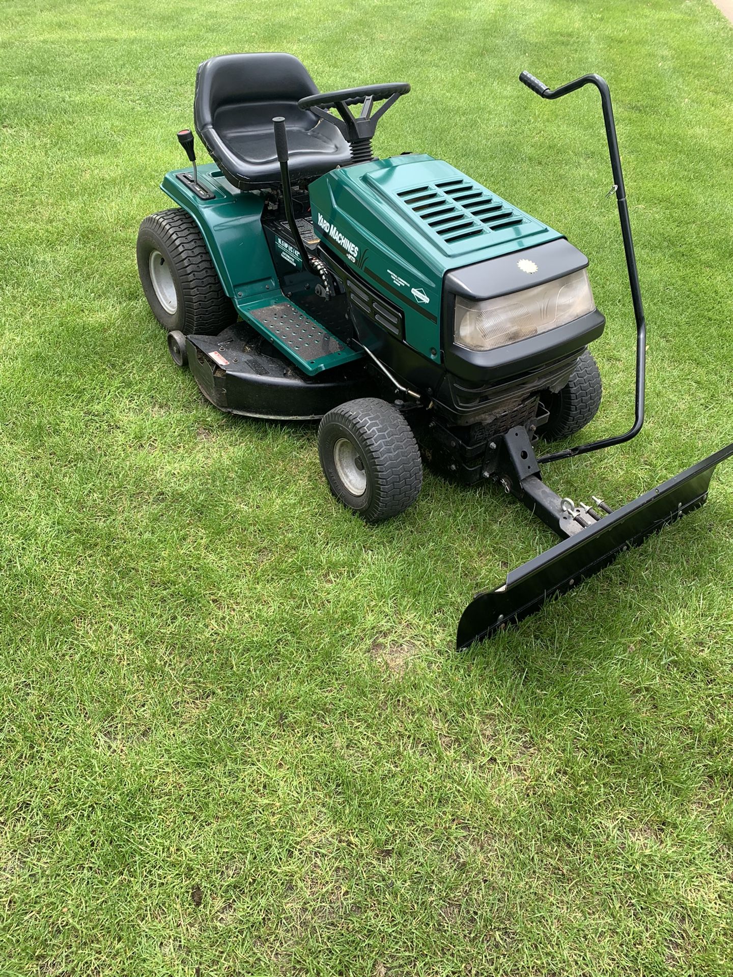 42” Yard Machines Riding Lawn Mower With Plow for Sale in Joliet, IL ...