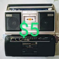 SONY CFS-43 AM/FM Radio Boombox + GE 3 5454B-No Cassette for Sale in ...