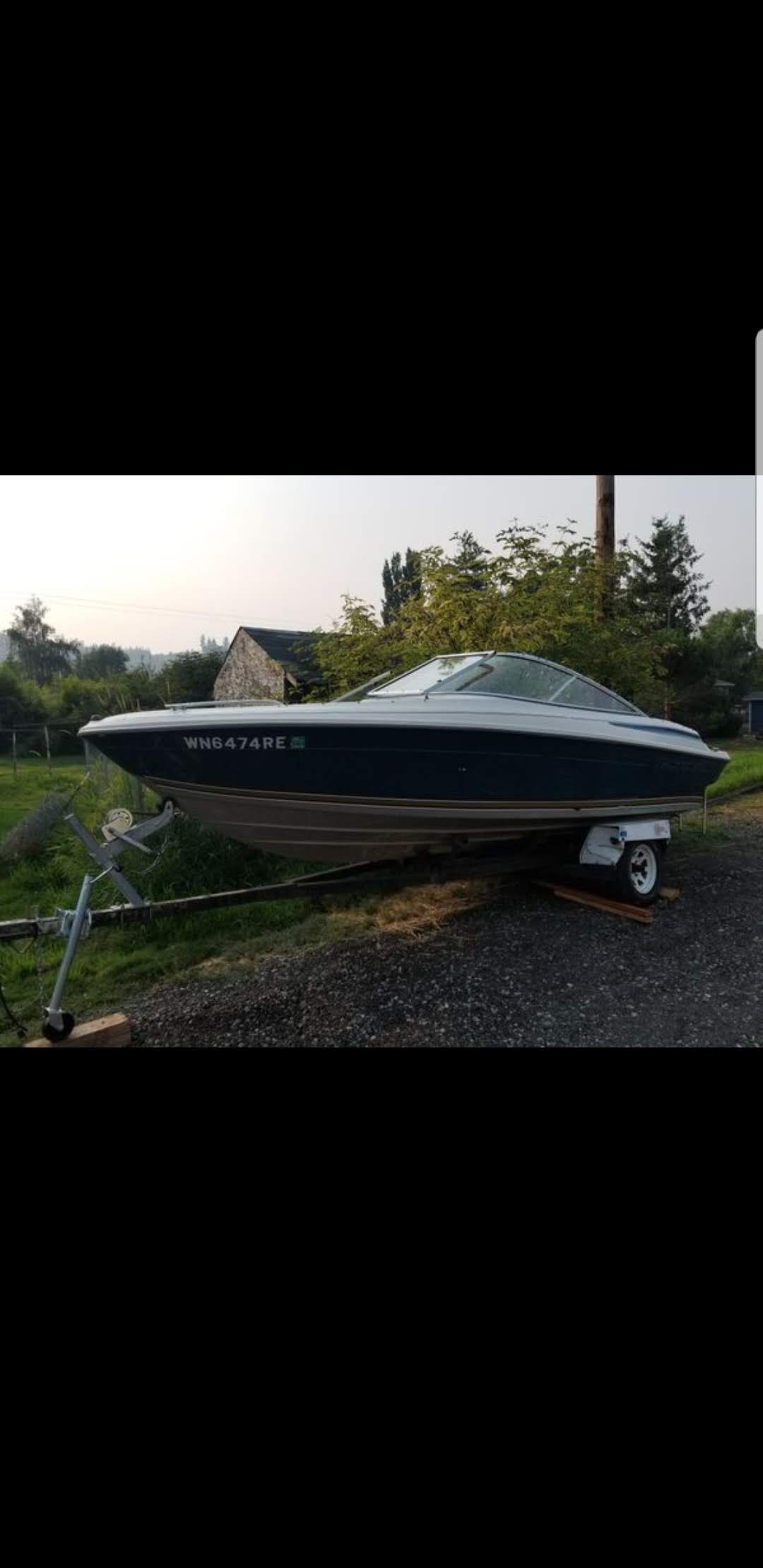1994 RUNNING AND FLOATING 18 foot maxim ski/fishing boat and easy load ...